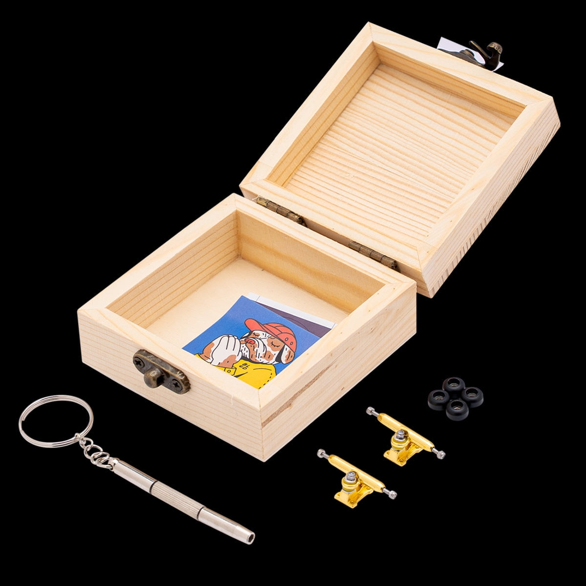 BullGod Premium Fingerboard Hardware Upgrade Kit Gold Trucks and Black ...