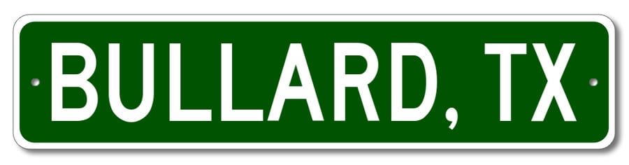 Bullard Texas Metal Wall Decor City Limit Sign Size: 4 x 16 Inch ...