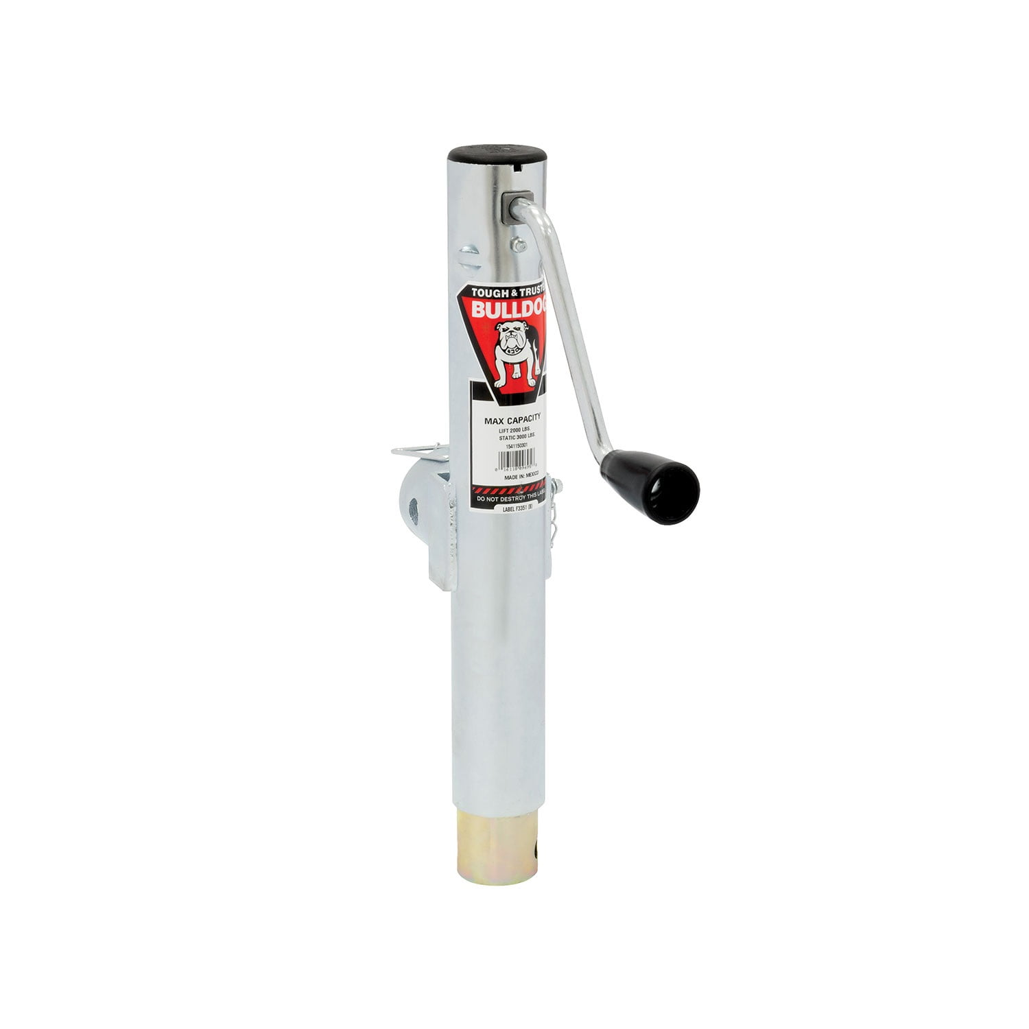 Bulldog Round Trailer Jack, Sidewind, 2000 lbs Lift Capacity - Walmart.com