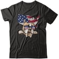 Bulldog 4th of July Shirt Funny American Flag Sunglasses Graphic ...