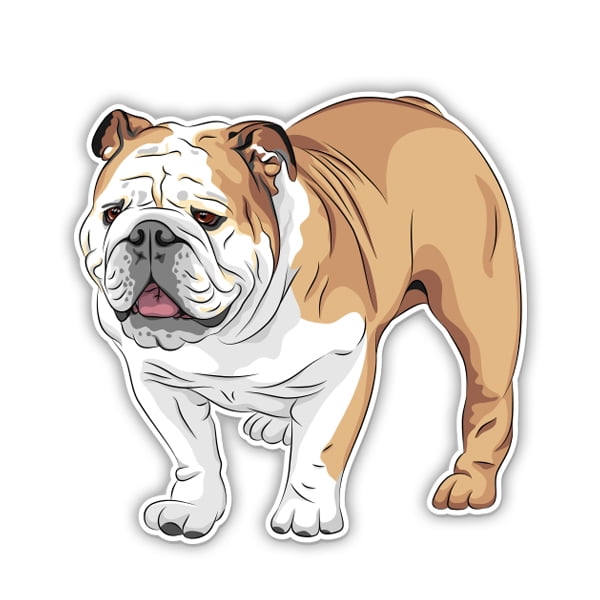 Bulldog - 7" Vinyl Sticker - For Car Laptop I-Pad - Waterproof Decal ...