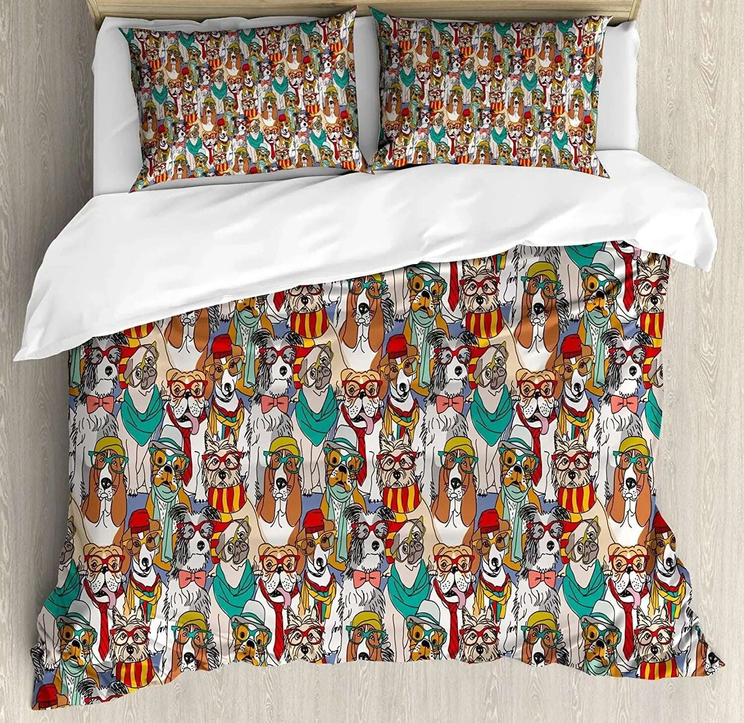 Bulldog Bedding Set For Bedroom Bed Home Group of Young French Bulldogs ...
