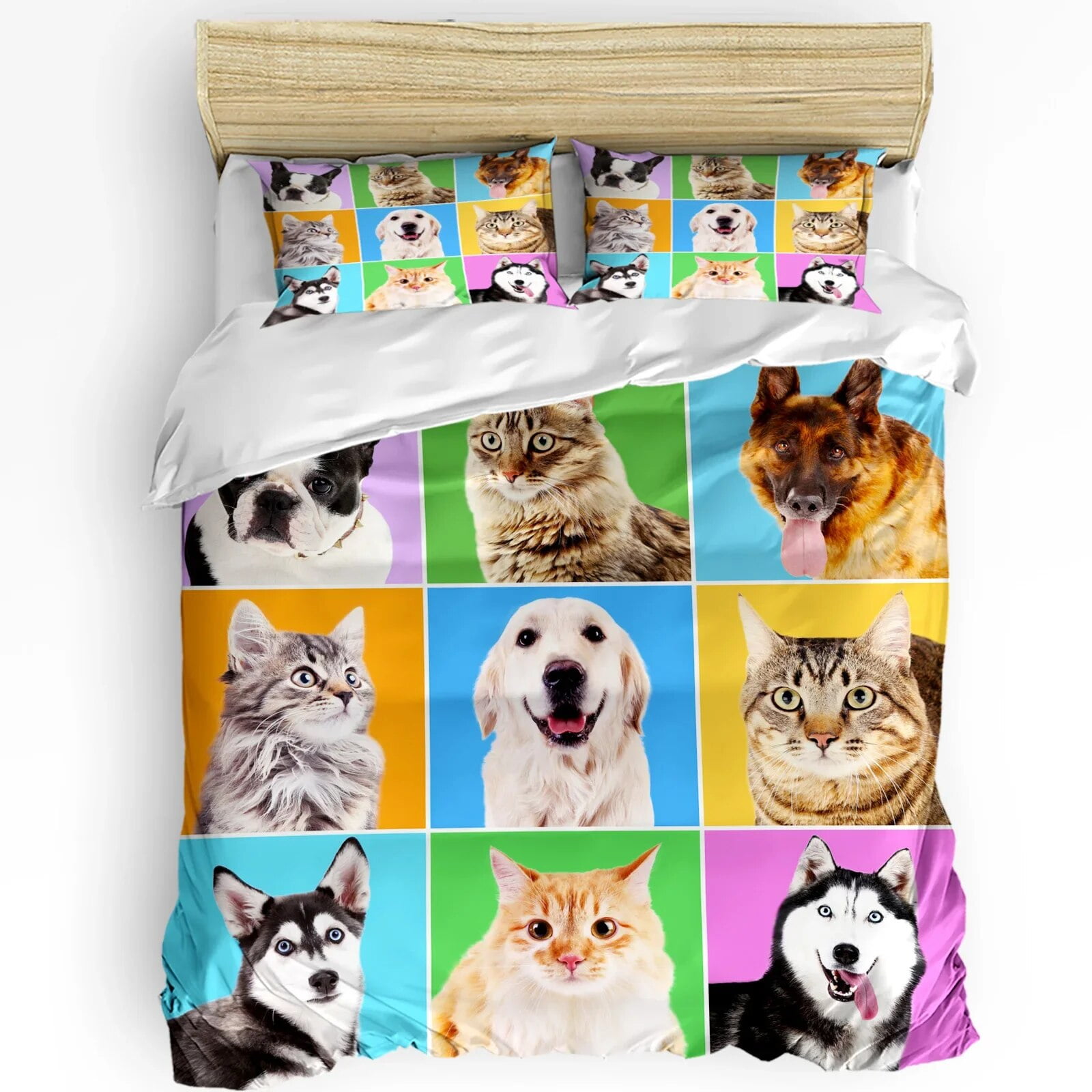 Bulldog Bedding Set For Bedroom Bed Home Group of Young French Bulldogs ...