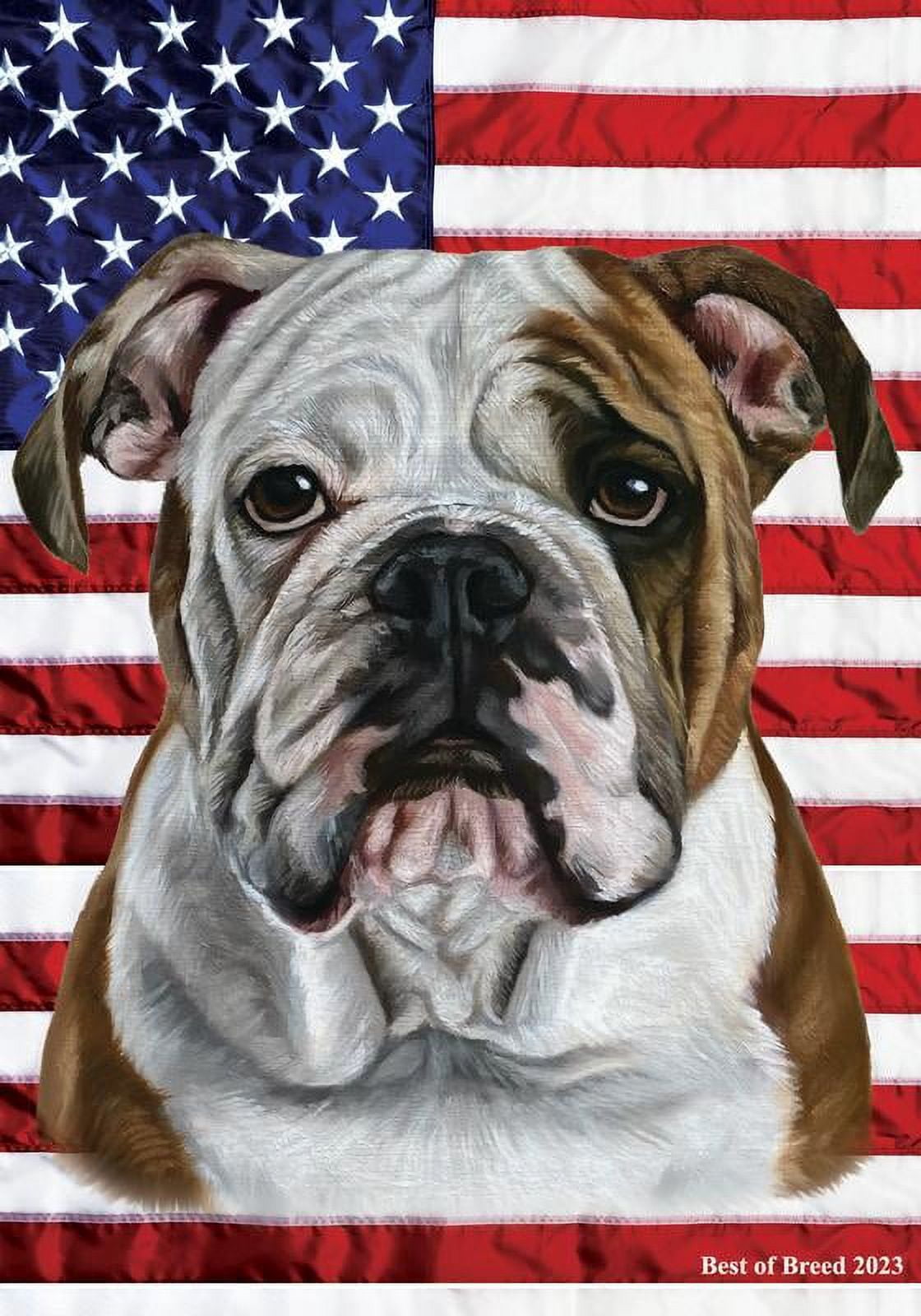 Bulldog - Best of Breed All-American Patriotic III Garden Flags ...