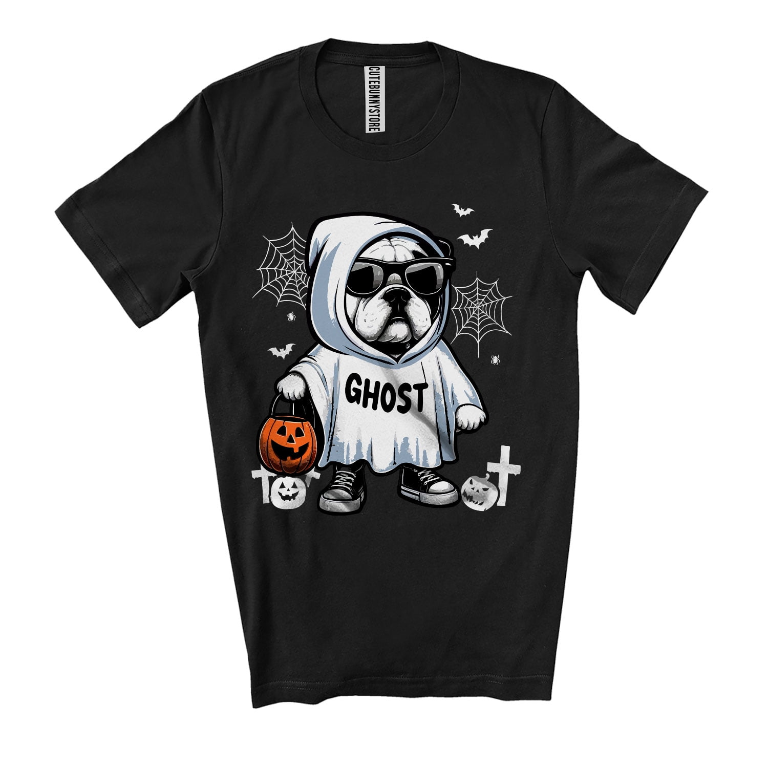 Bulldog Boo Cosplay; Lovely Halloween Costume Bulldog Owner Sunglasses ...