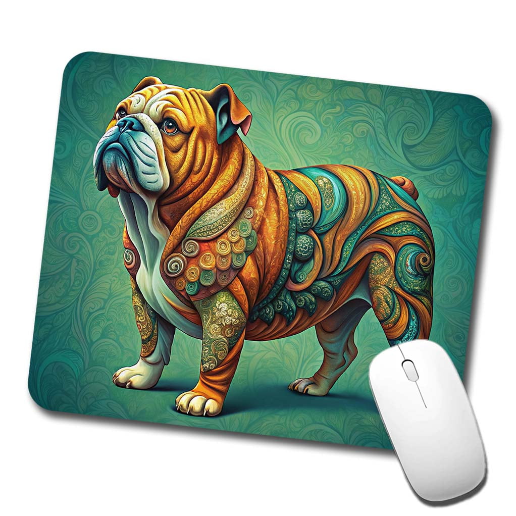 Bulldog Dog Art Nouveau Mouse Pad Low Profile Gaming Mat - Walmart.com