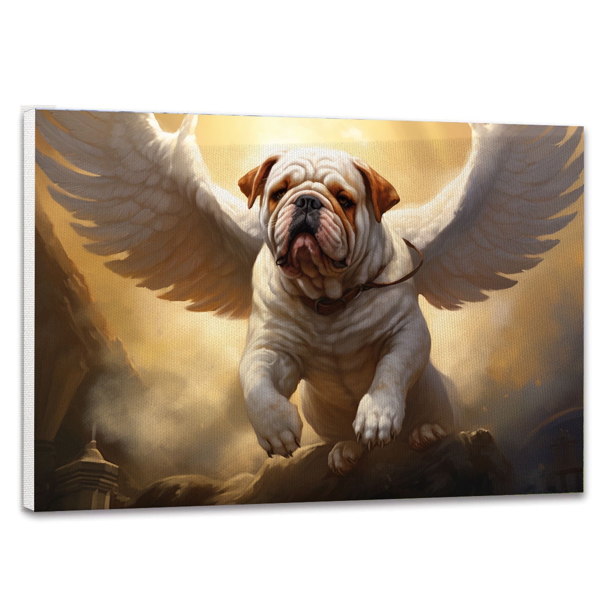 Bulldog Dog Memorial Gifts - Waiting At The Door Canvas - Dog Memorial ...
