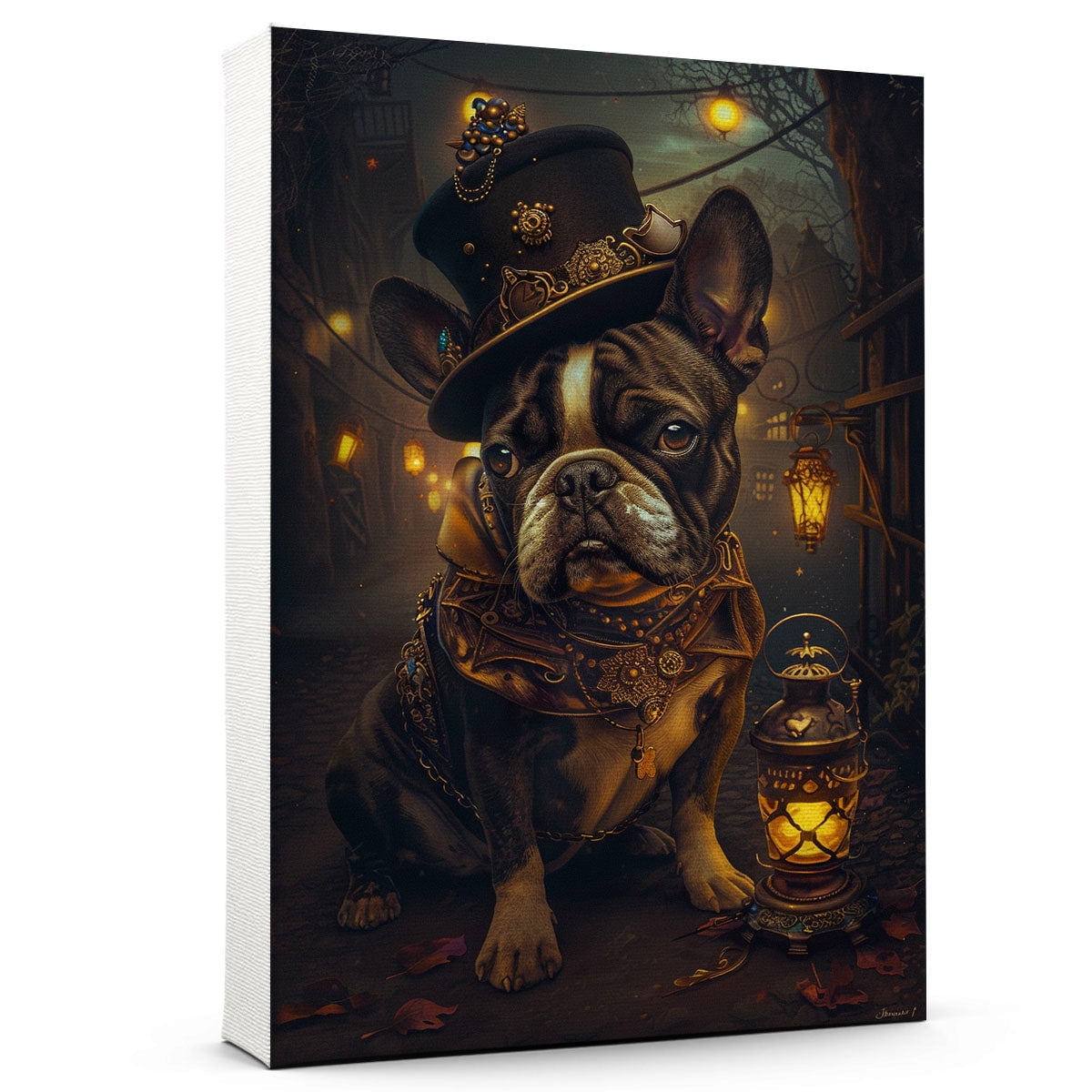 Bulldog Dog Picture Fantastic Poster Unframe, Bulldog Dog Canvas Frame ...