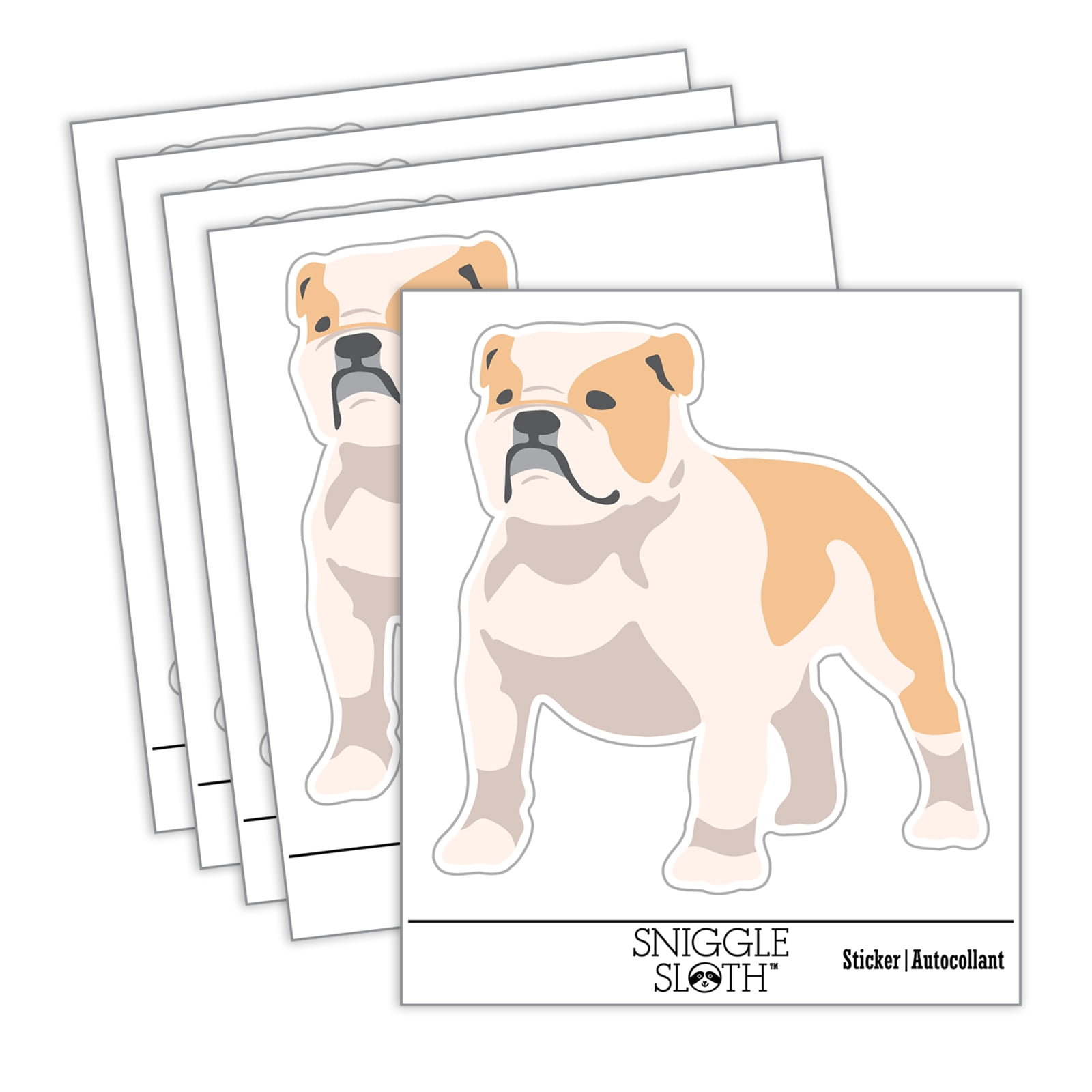 Bulldog English British Dog Solid Car Window Bumper Water Bottle Phone ...