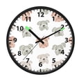 Bulldog Face Pattern Wall Clock 12 Inch Voice Activated Night Light ...