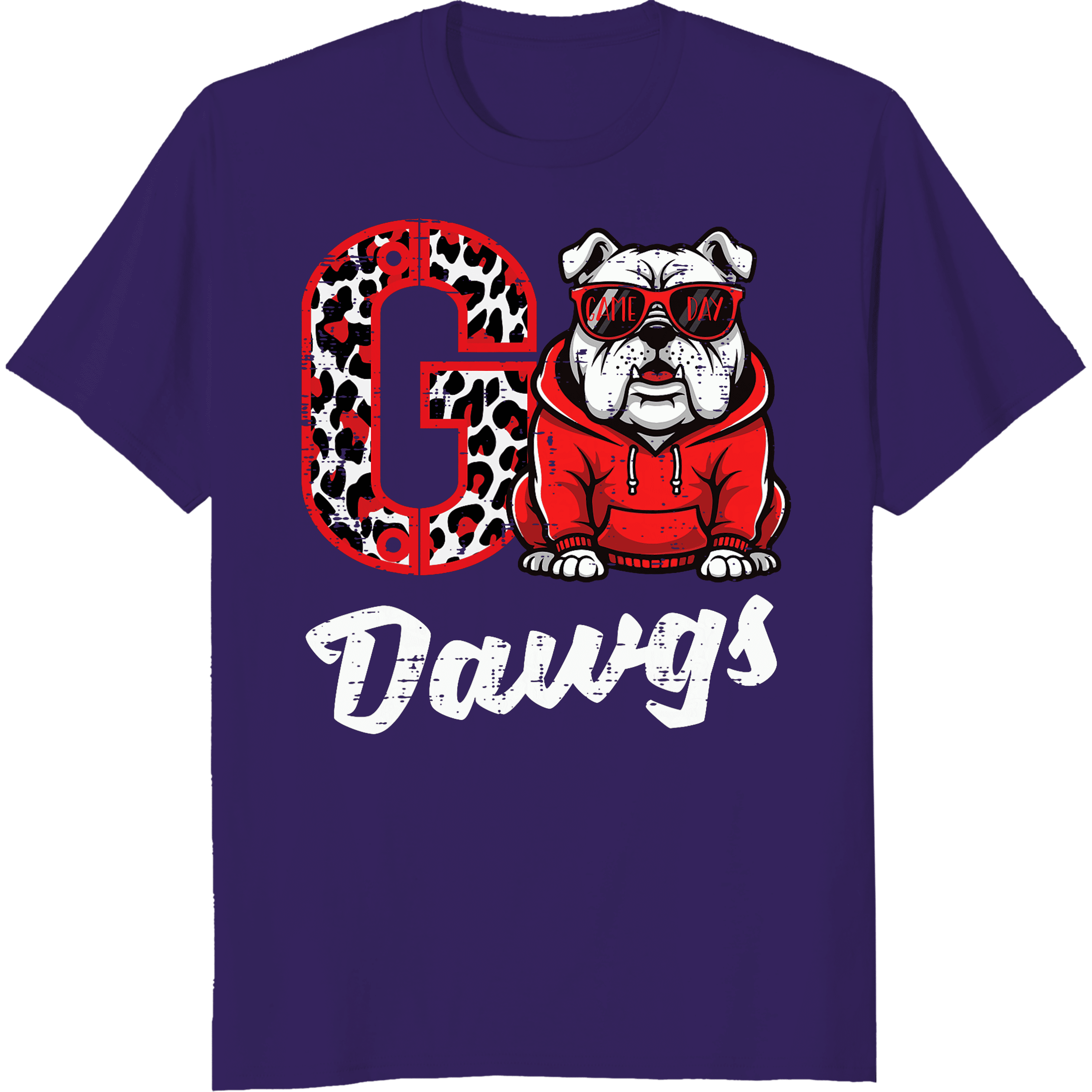 Bulldog Go Dawgs Cute Dog T-Shirt ,Full Sizes S-5XL - Walmart.com