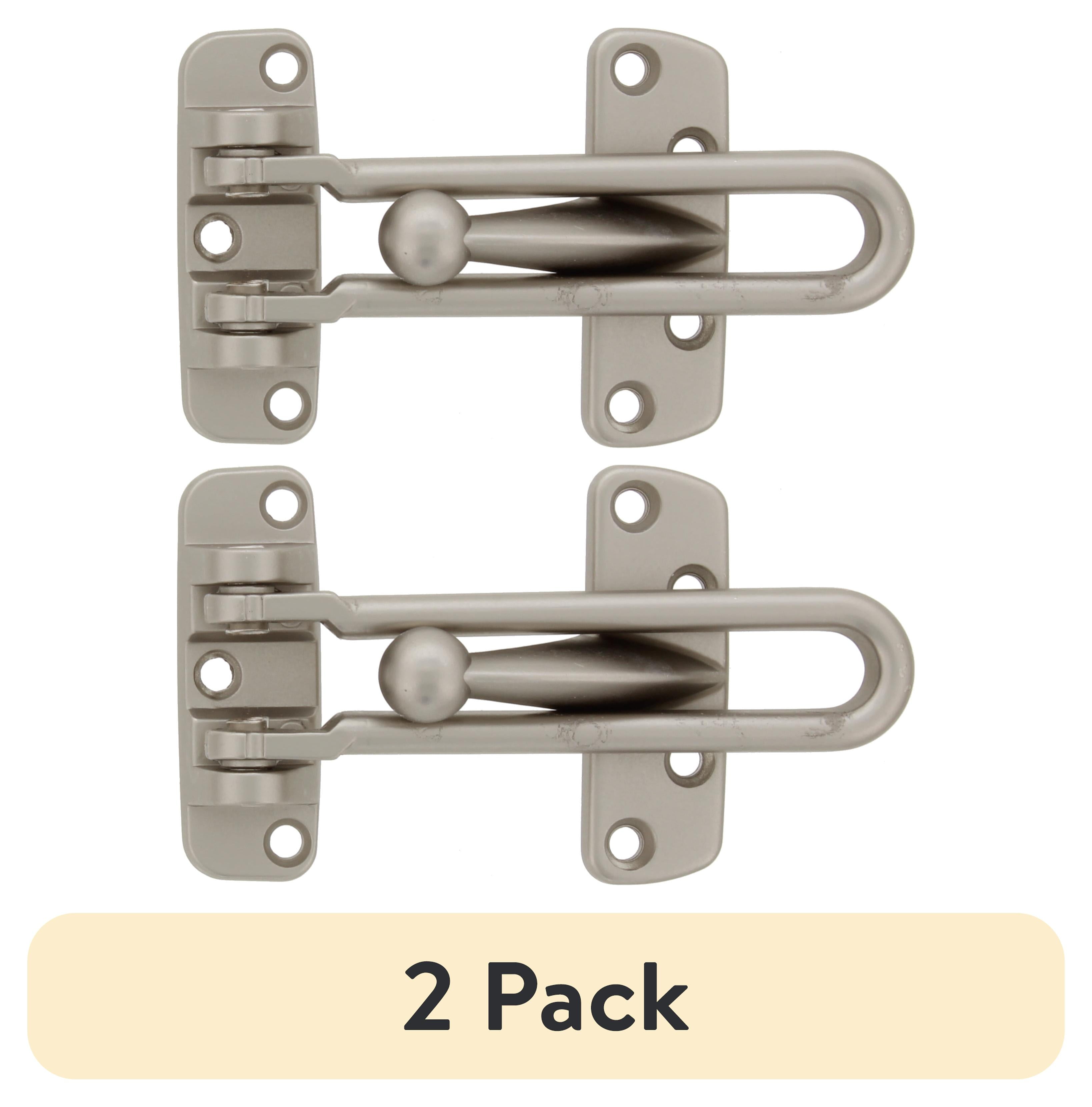 (2 pack) Bulldog Hardware 4 in. Door Security Guard, Satin Nickel ...