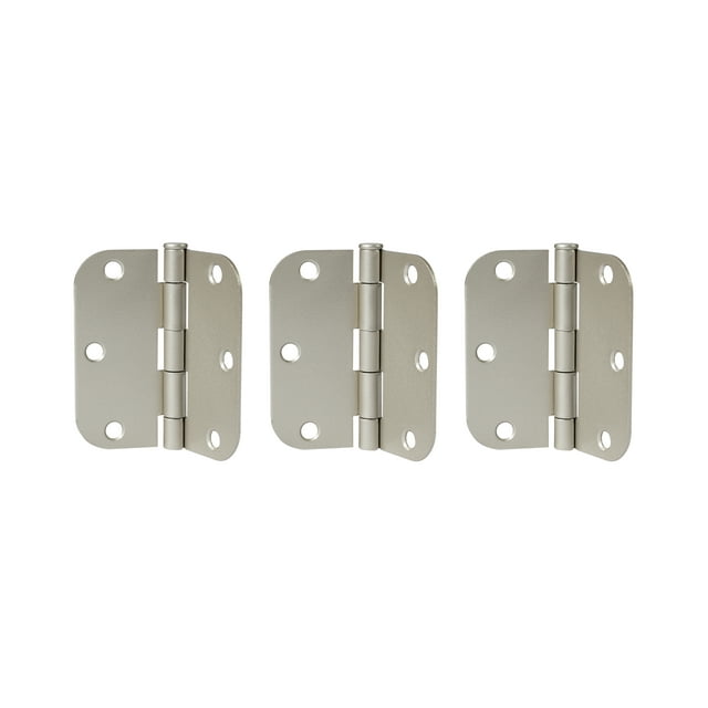 Bulldog Hardware Round Corner Hinge, 3 Pack, Satin Nickel - Walmart.com