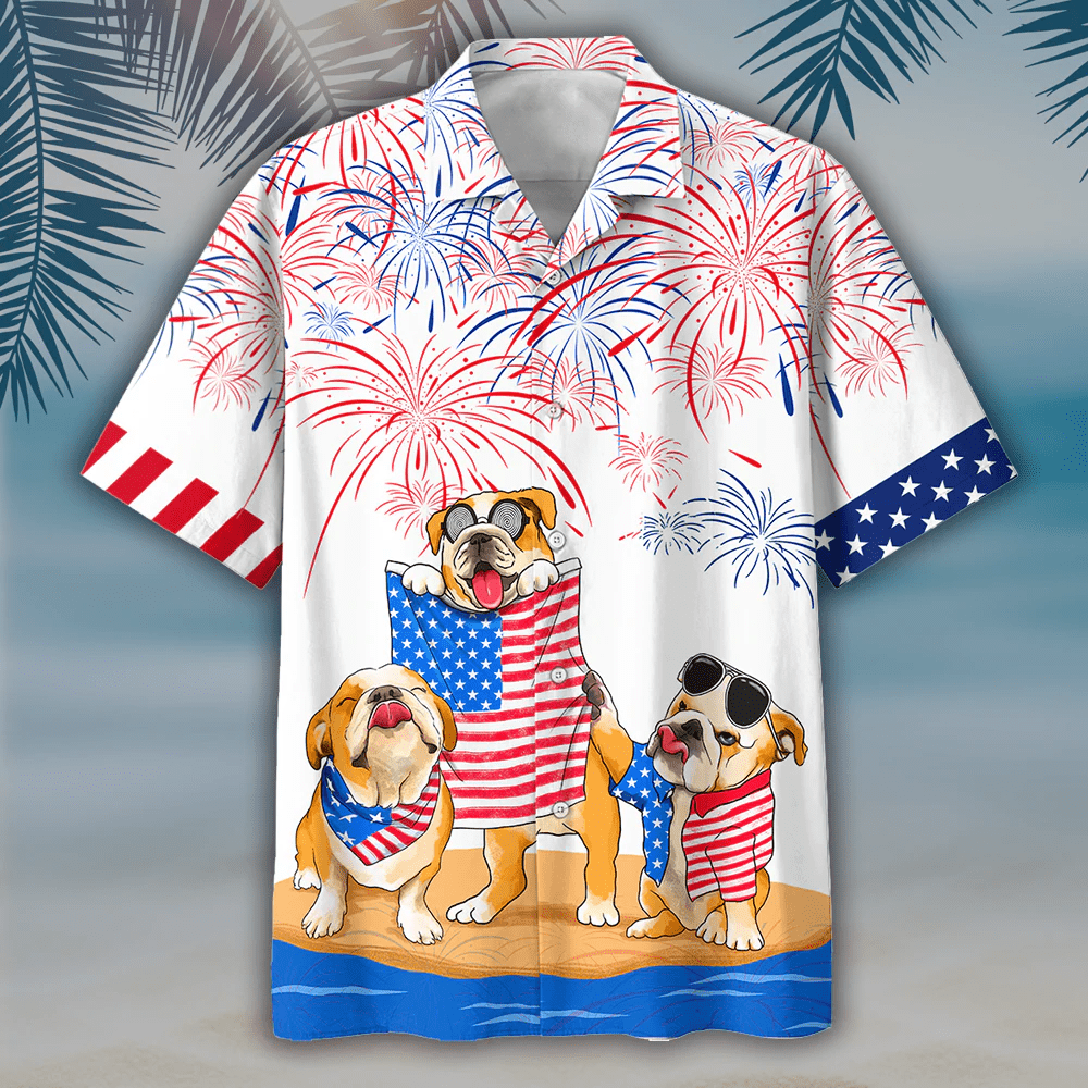 Bulldog Hawaii Aloha Beach Shirts For Summer, Dog Hawaii Shirt For ...