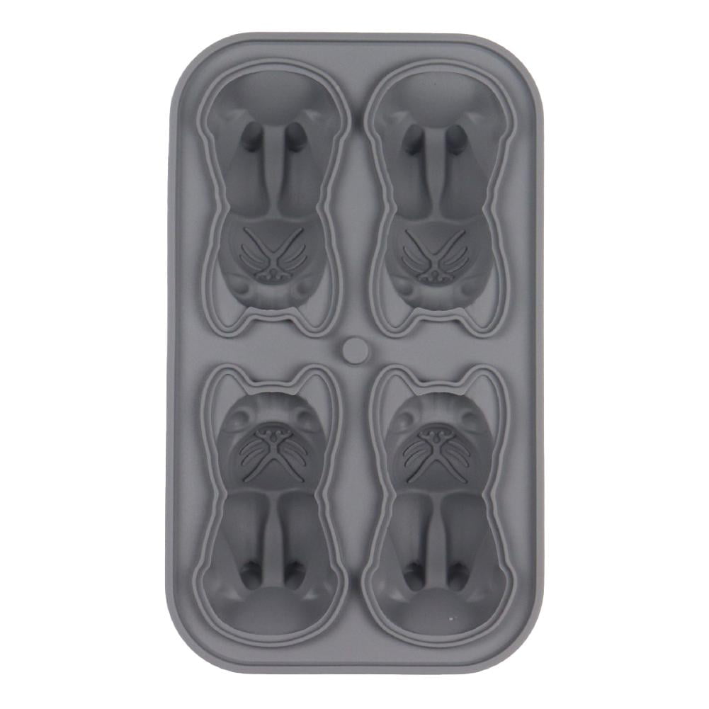 Bulldog Ice Mold, 3D French Bulldog Ice Cube Molds, Silicone Dog Shape ...