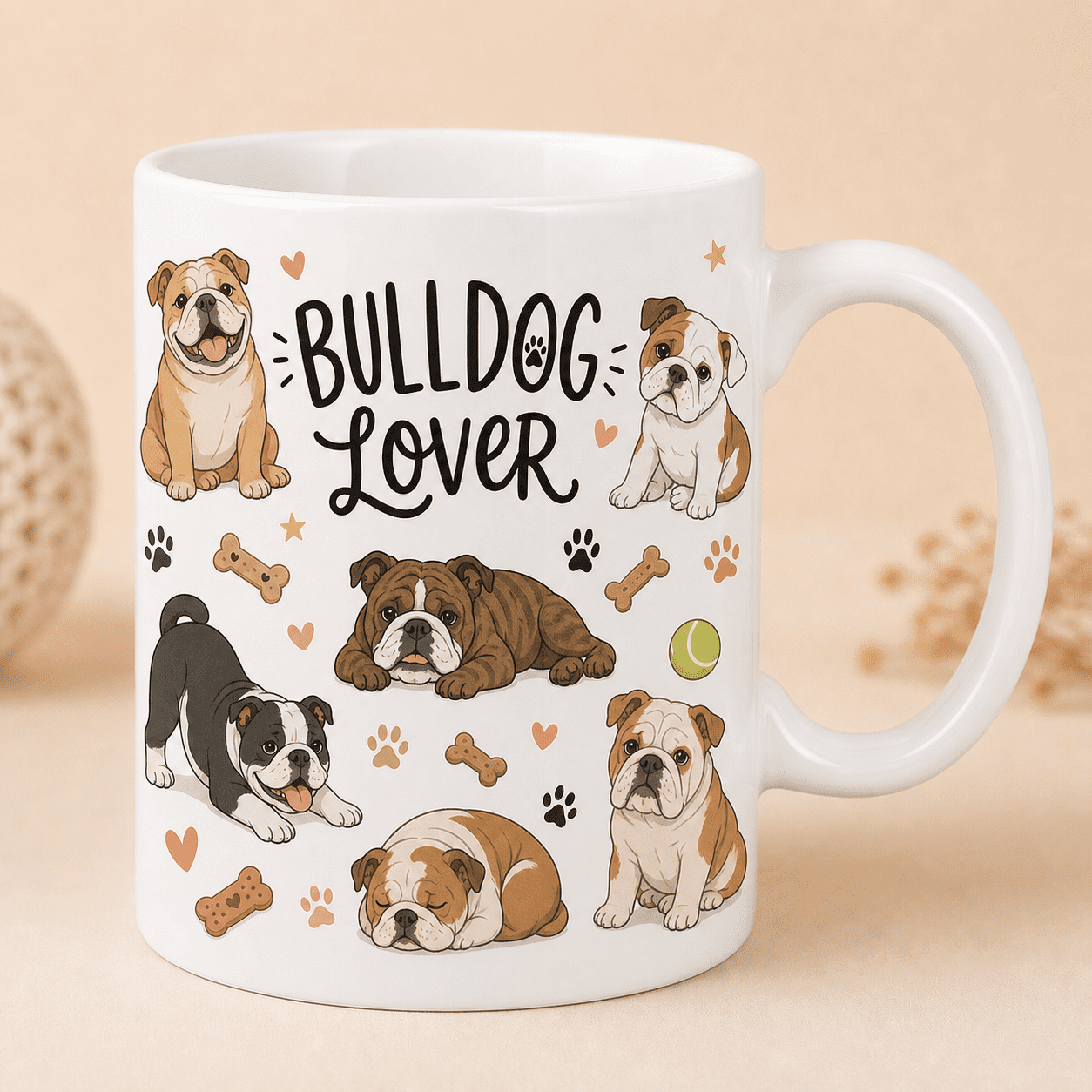 Bulldog Lover Mug Cute Dog Coffee Cup Gift for Bulldog Owners - Walmart.com