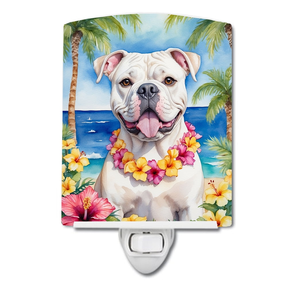 Bulldog Luau Ceramic Night Light 4 in x 6 in - Walmart.com