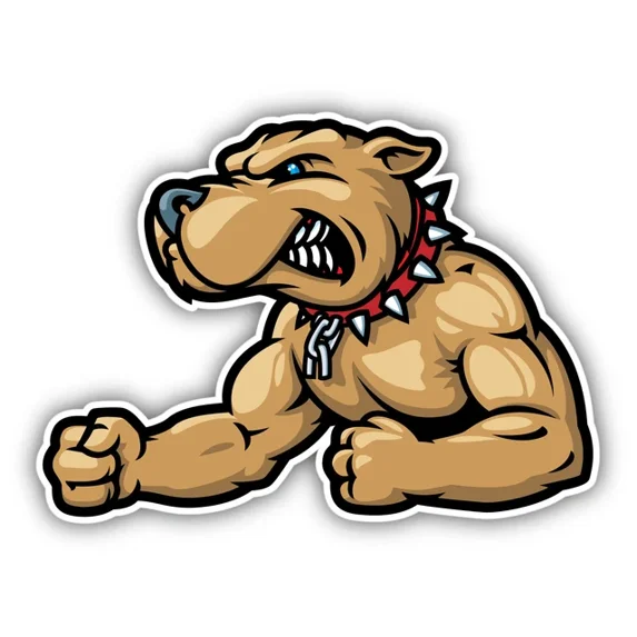 Bulldog Mascot Sticker Phone Decal Water Bottle Stickers Car Decals ...