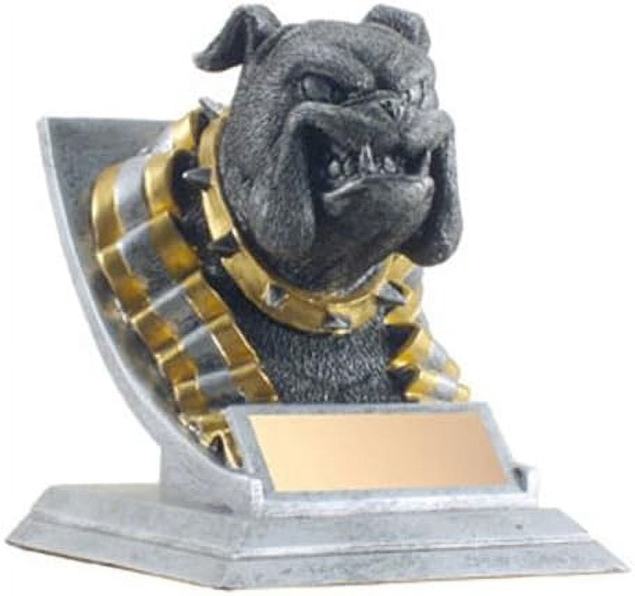 Bulldog Mascot Trophy with 3 Lines of Custom Text$$Gift Supply & Awards ...