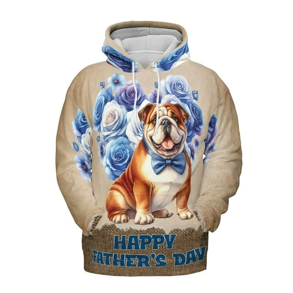 Bulldog Proud Dad Happy Father's Day All Over Print 3D Hoodie Unisex ...