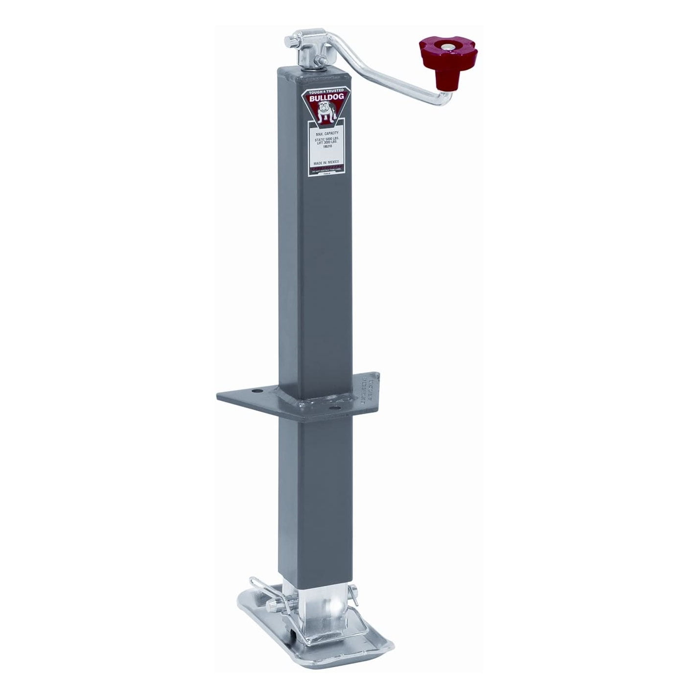Bulldog Square Trailer Jack, A-Frame, 5,000 lbs. Support Capacity, Top ...