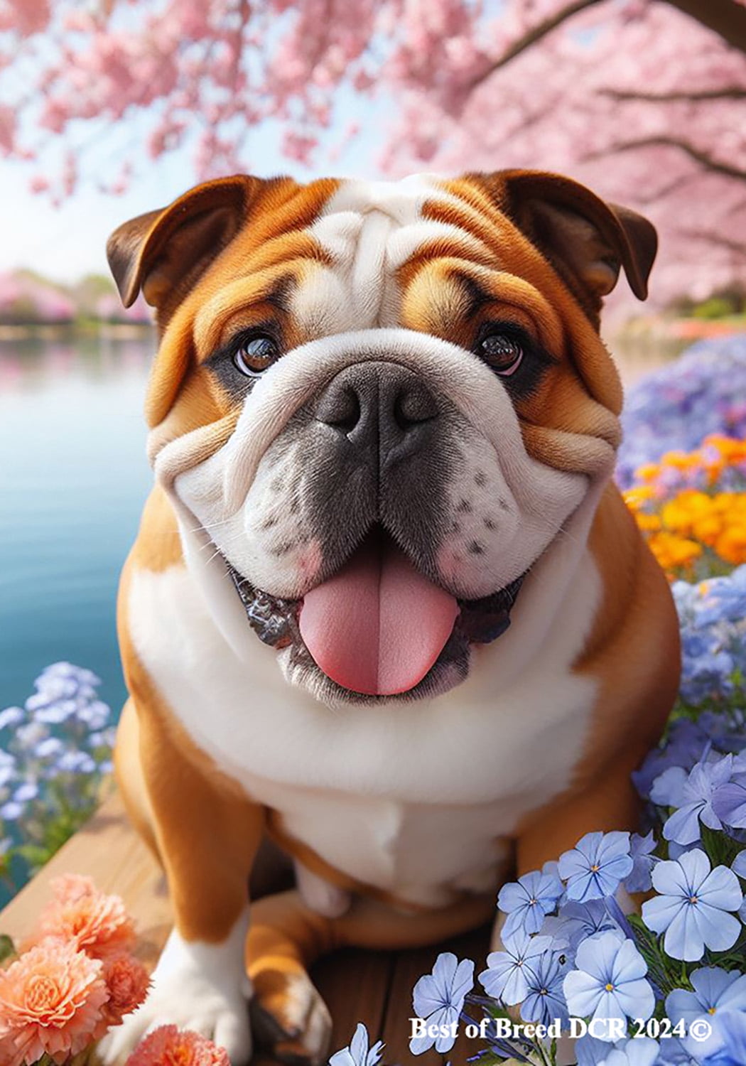 Bulldog Tan and White - Best of Breed DCR Spring Garden Flag - Walmart ...