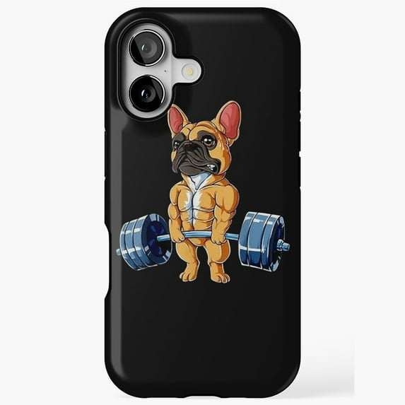 Bulldog Weight Lifting Gym Case for iPhone 11 12 13 14 15 16 17 Pro Max ...