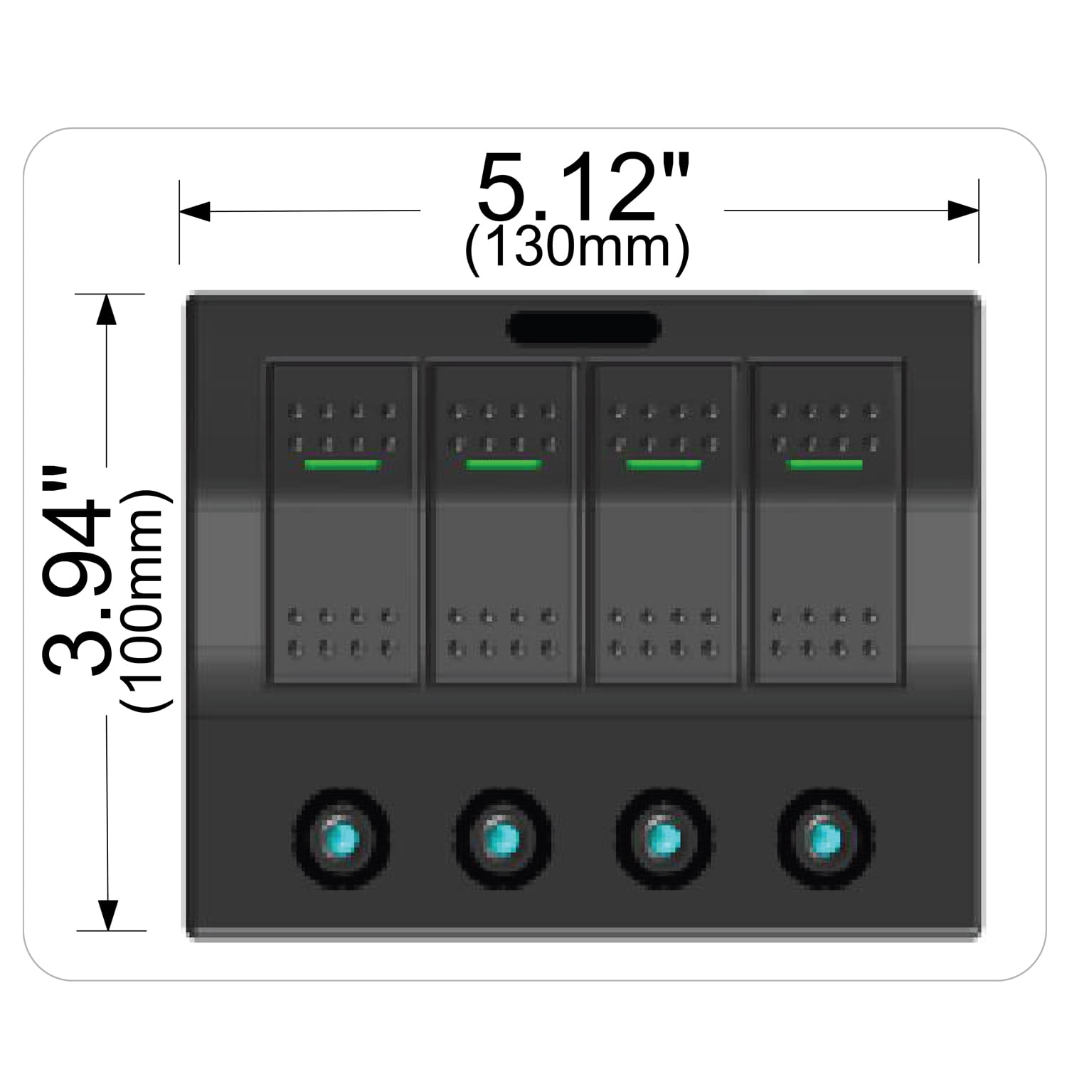 Bulldog Winch 4-Switch Panel W/Lighted Breakers Black - Walmart ...