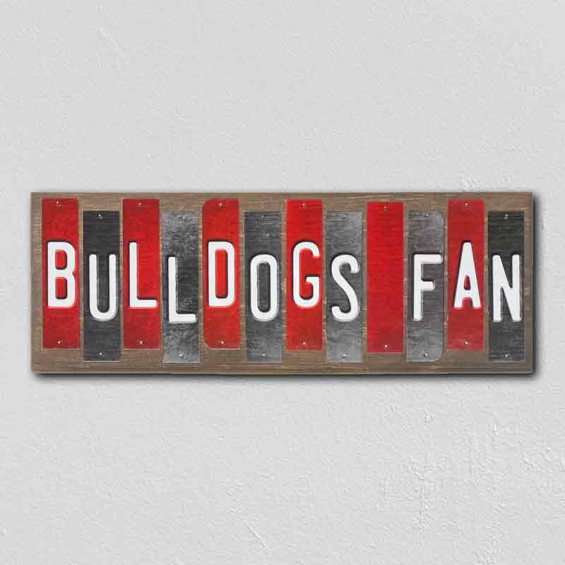Bulldogs Fan GA Team Colors College Fun Strips Novelty Wood Sign WS-961 ...
