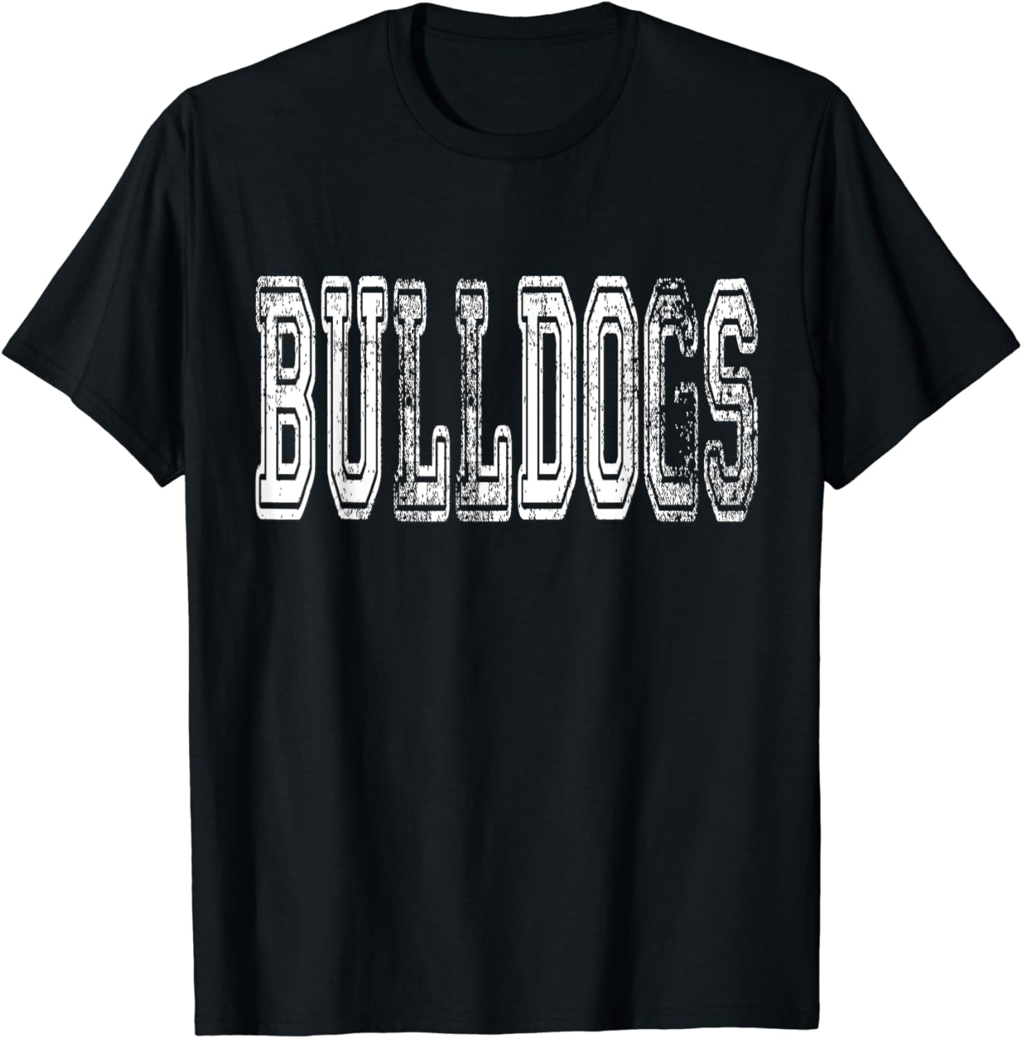 Bulldogs Mascot Distressed Vintage School Sports Name Fan T-Shirt ...
