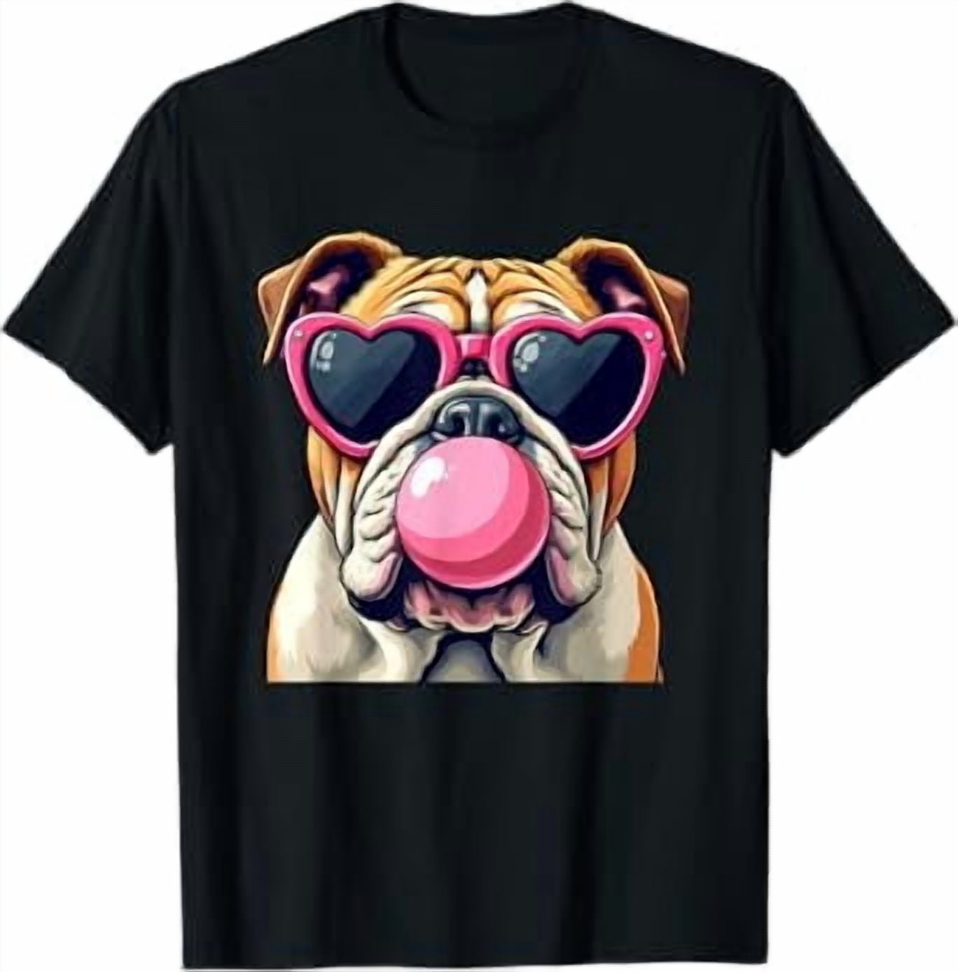 Bulldogs Preppy Mascot Bulldogs Blowing Bubble Girly Mama T-Shirt ...