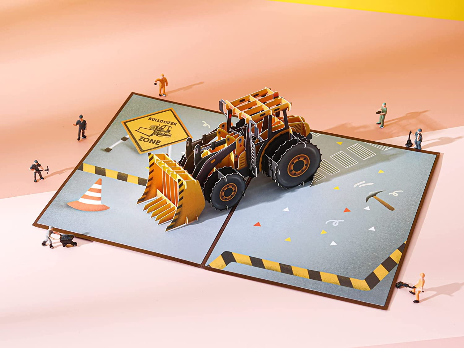 Bulldozer 3D Greeting Pop Up Birthday Card For Kids, Happy Birthday ...