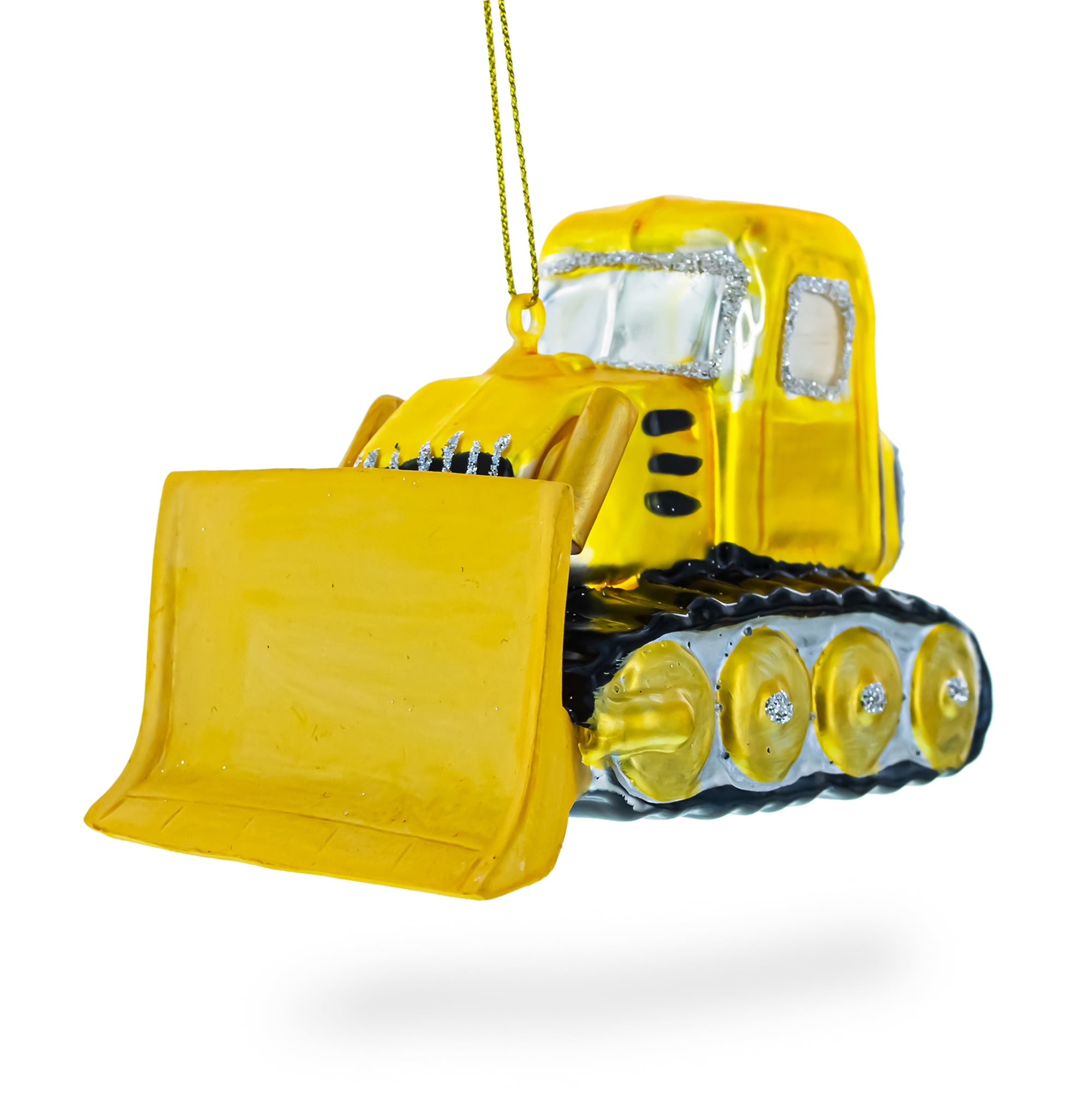 Bulldozer Blown Glass Christmas Ornament - Walmart.com