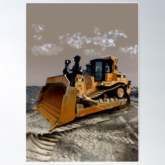 Bulldozer Poster Wall Art Modern Wall Decor For Living Room Bedroom Art ...