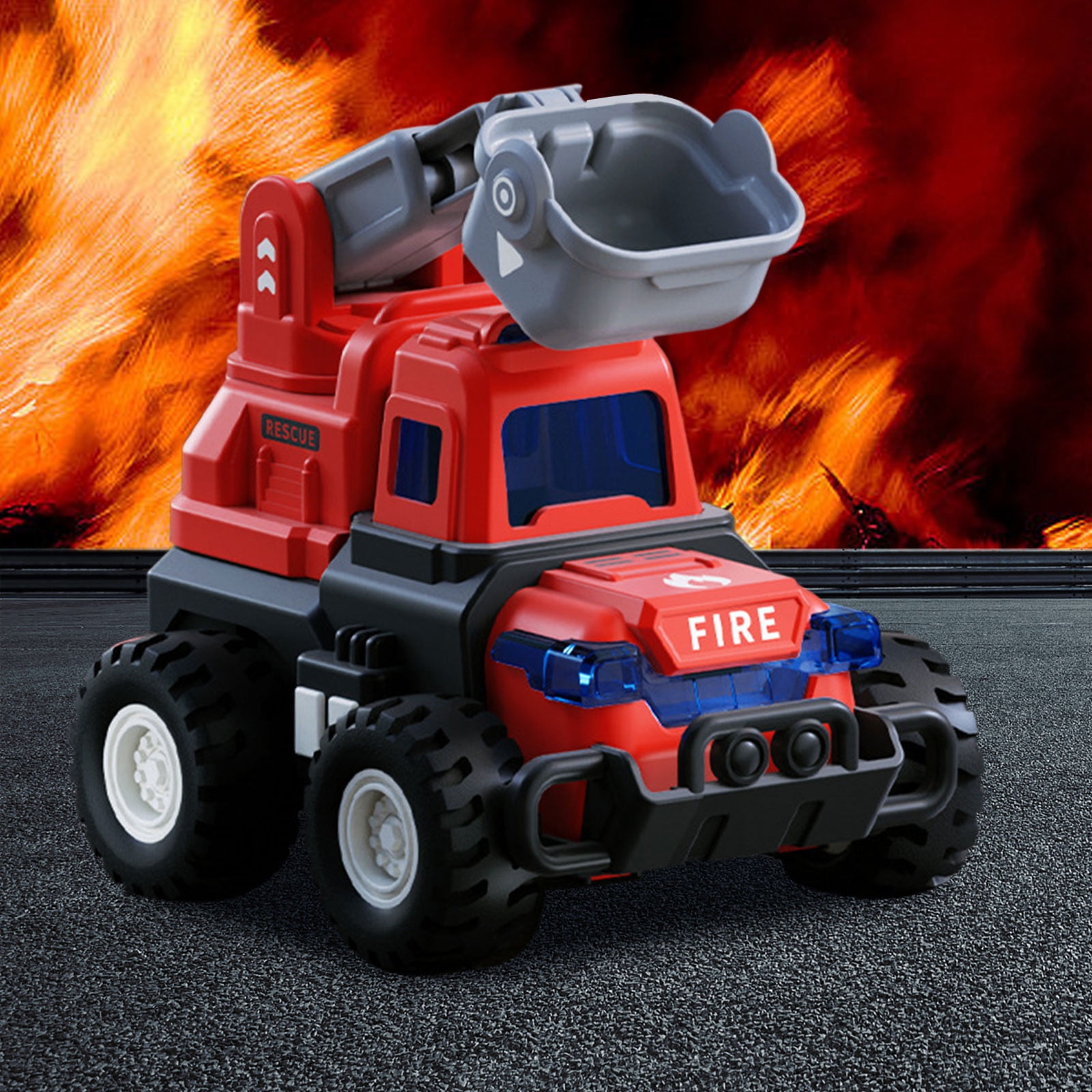 Bulldozer Toy Vehicle | Mini Construction Engineering Truck | Red ...