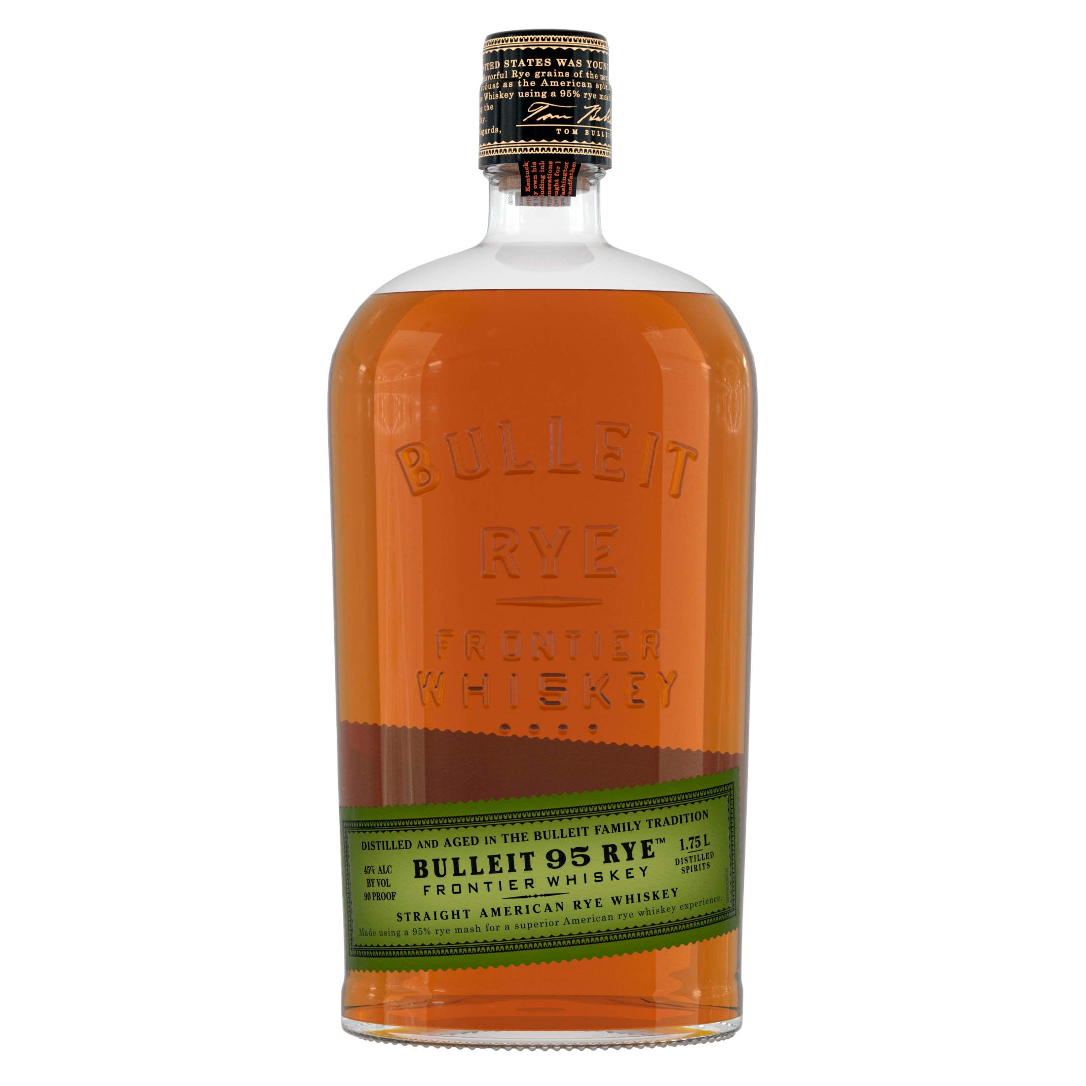 Bulleit 95 Rye Whiskey, 1.75 L Bottle, 45% ABV - Walmart.com
