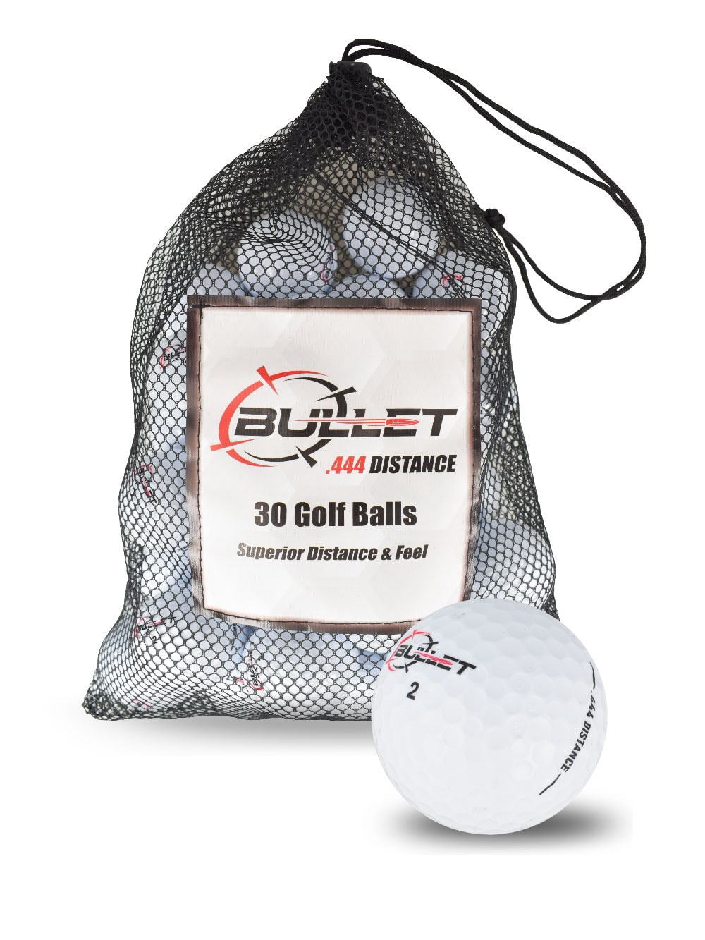Bullet .444 Distance Golf Balls [30-Ball] White - Walmart.com