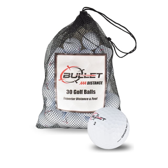 Bullet .444 Distance Golf Balls [30-Ball] White - Walmart Business Supplies
