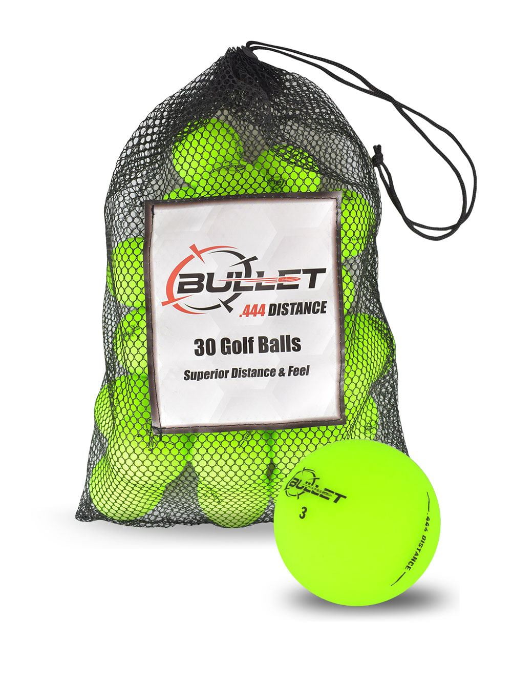 Bullet .444 Distance Matte Colored Golf Balls [30-Ball] Matte Green ...