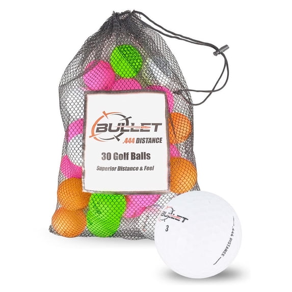 Bullet .444 Distance Matte Colored Golf Balls [30-Ball] - Walmart.com