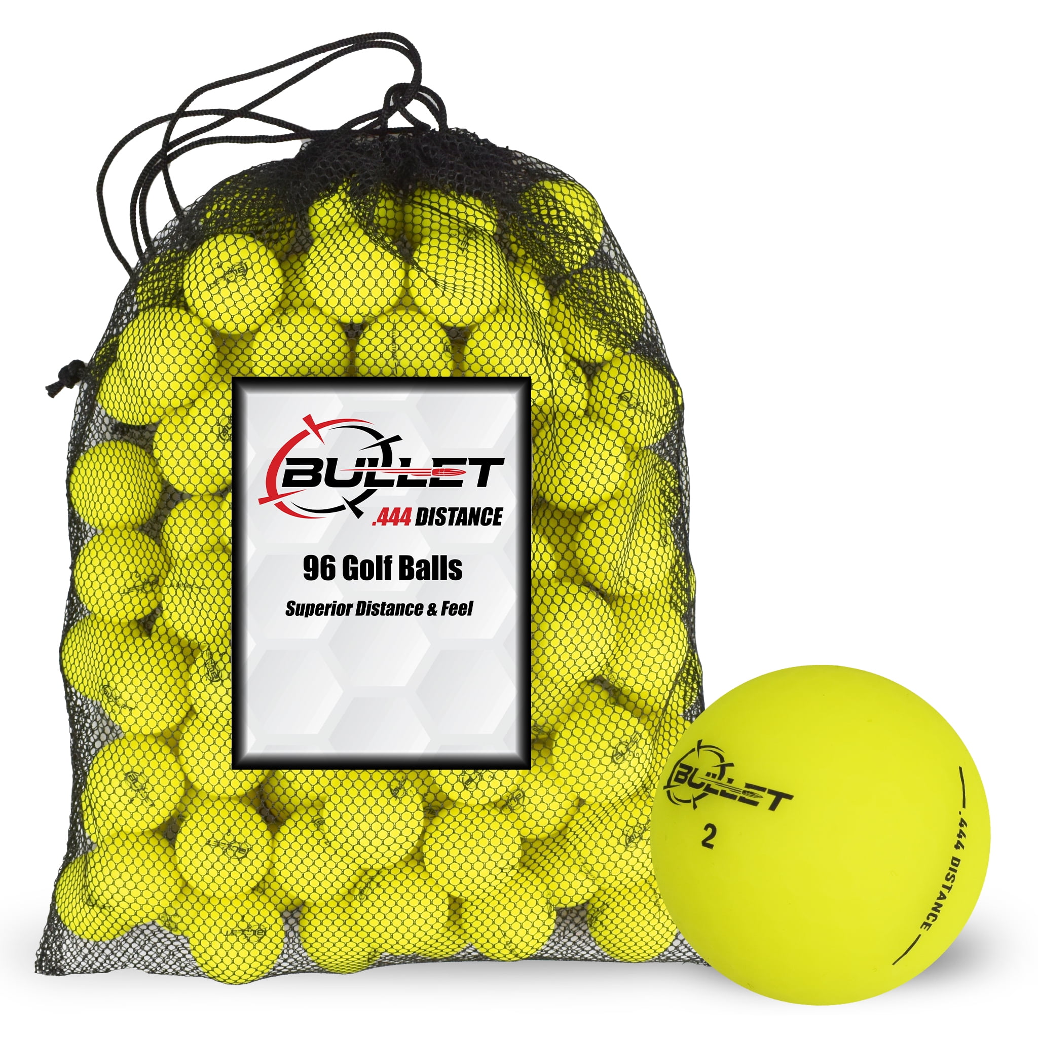 Bullet .444 High-COR Matte Golf Balls, Durable Core (96-Ball Assorted ...