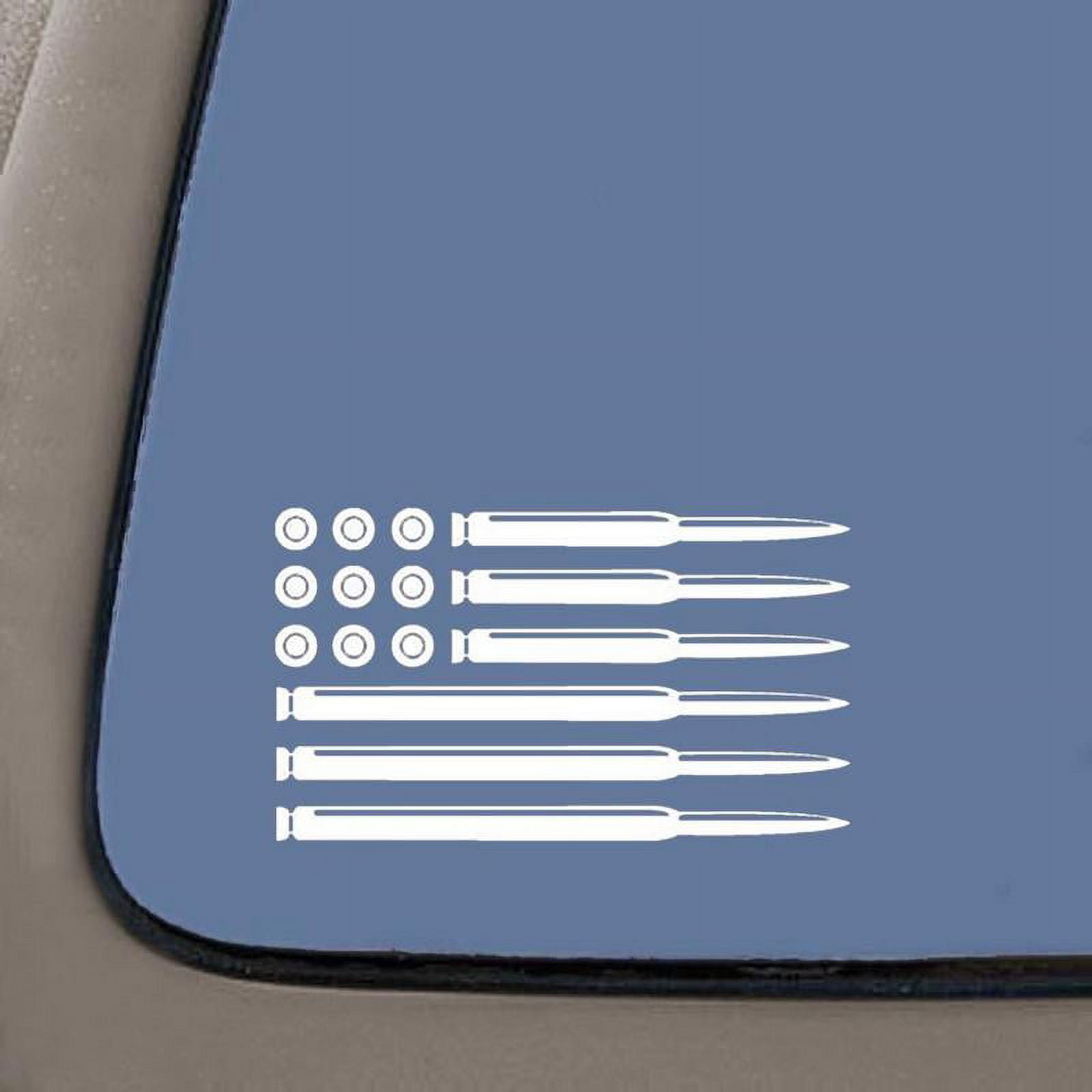 Bullet American Flag Decal | 7.5-Inches Wide | White Vinyl Decal | Car ...