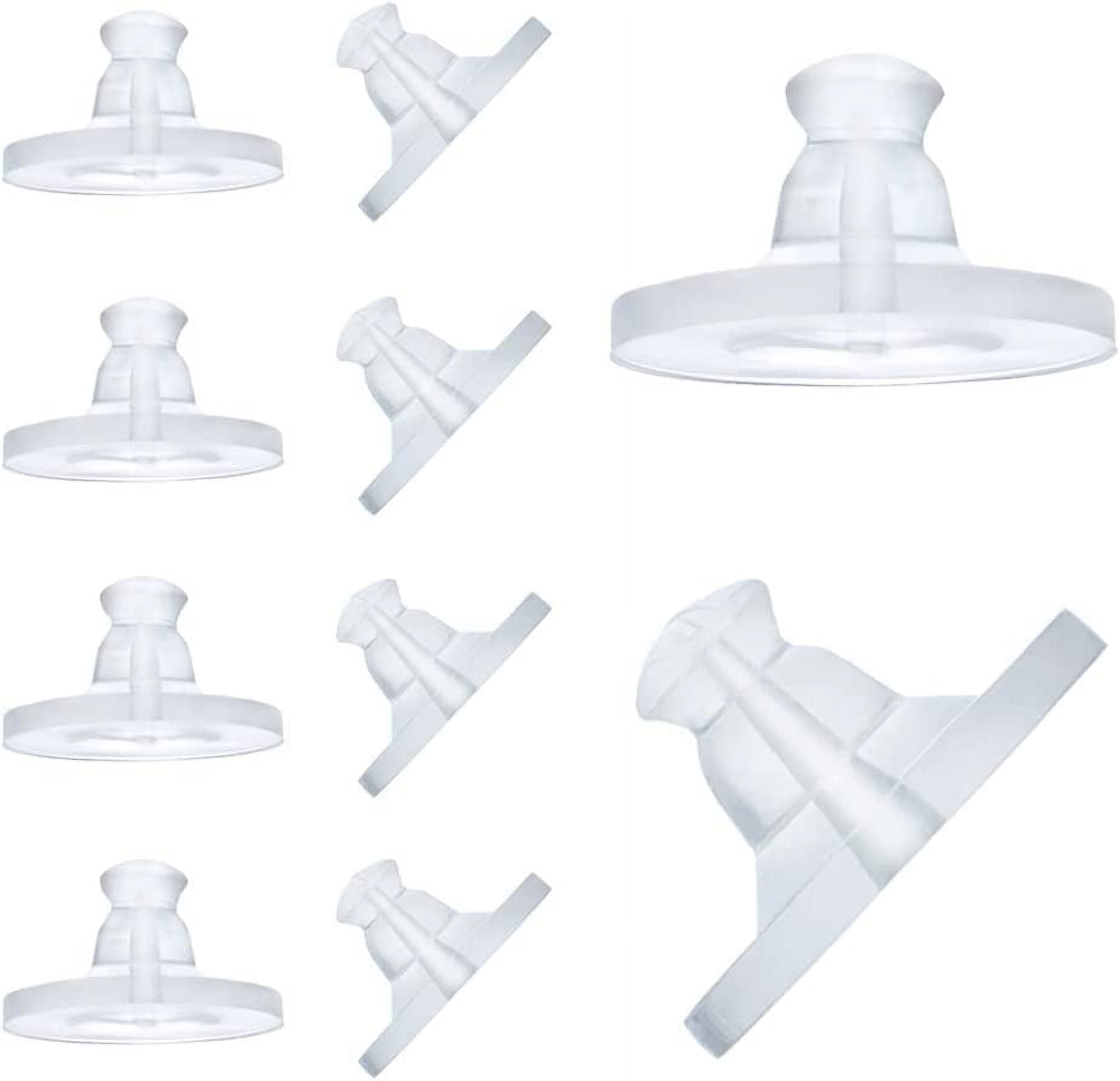 Bullet Clutch Earring Backs with Pad,150Pcs Clear Rubber Earring Backs ...