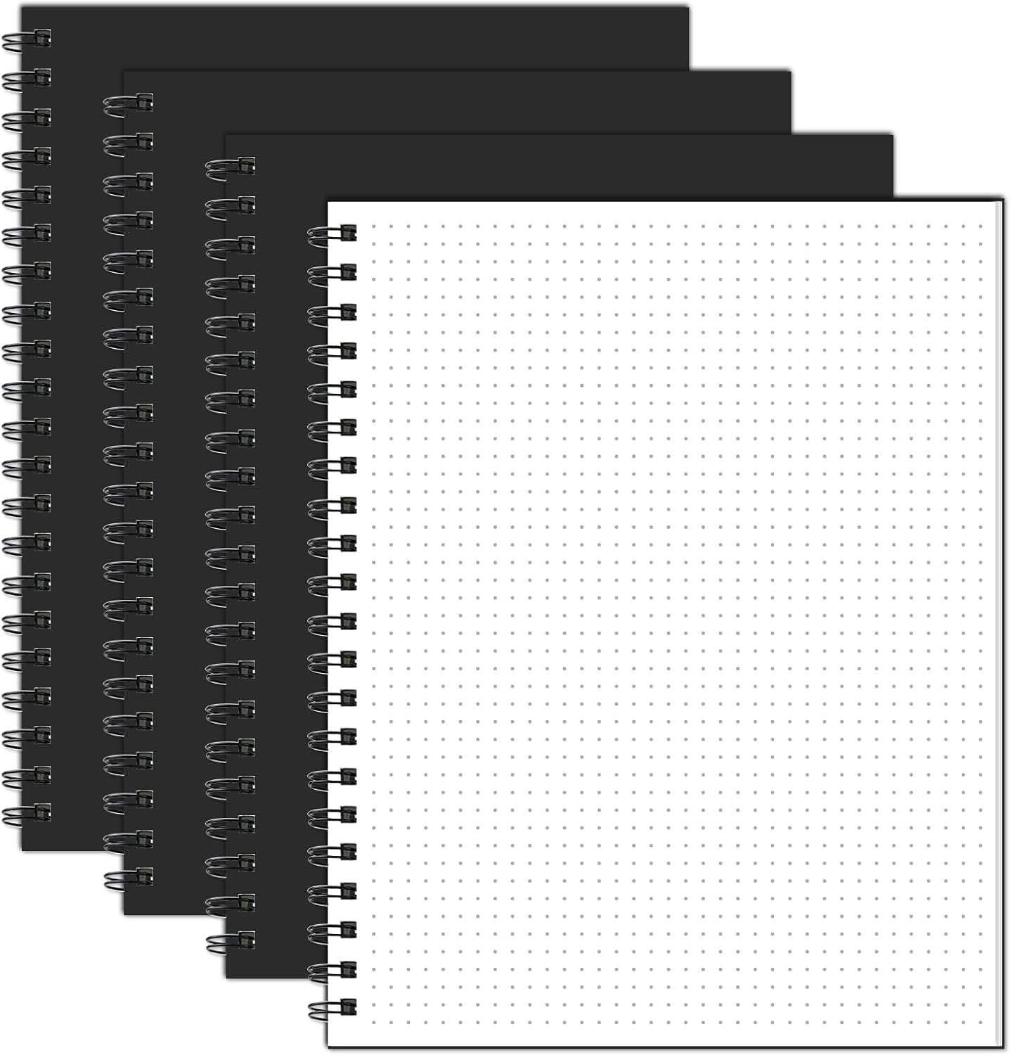 Bullet Dotted Spiral Notebook 8.5" x 11" A4 Large Dot Grid Journal, 100 ...