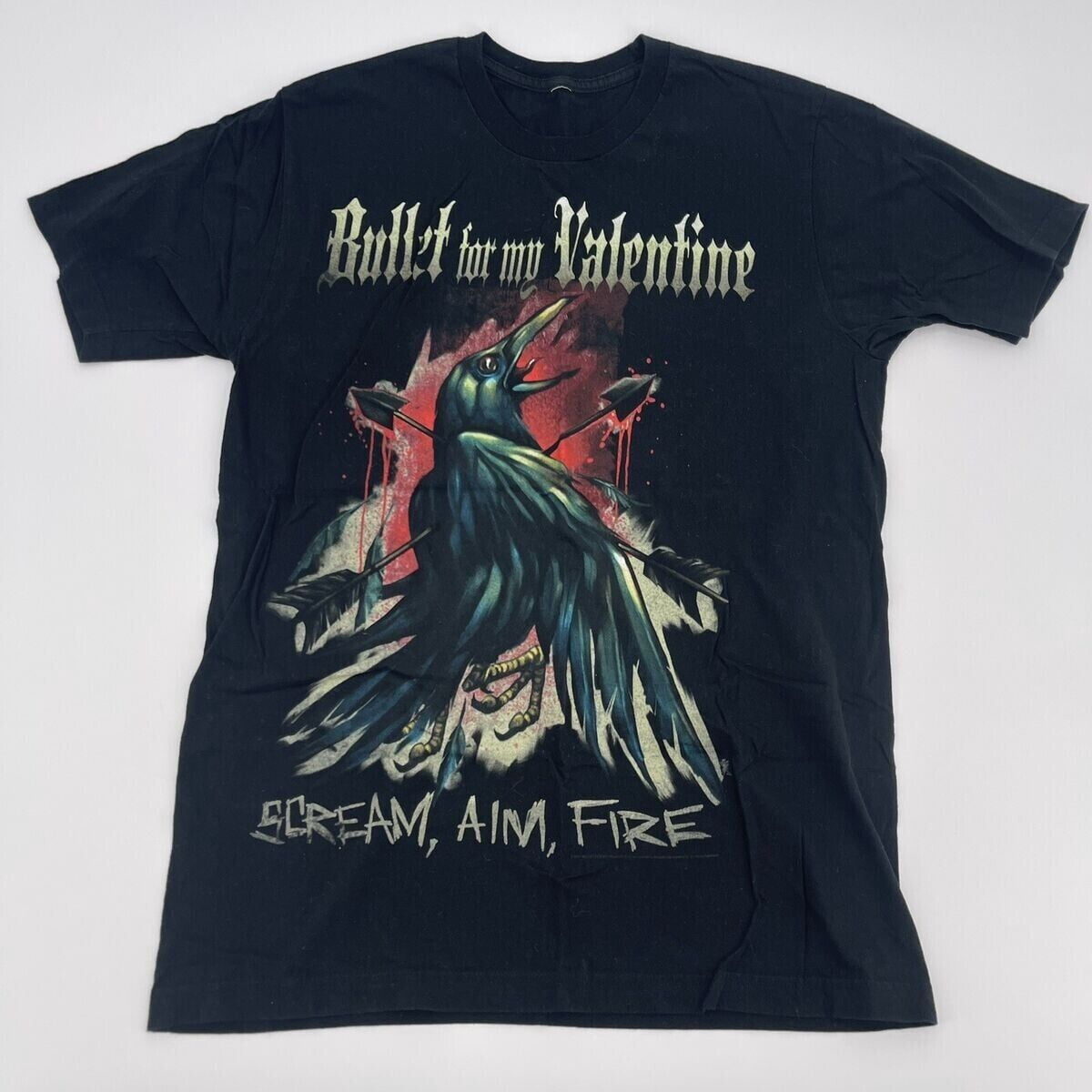 Bullet For My Valentine Shirt Black Scream Aim Fire 2008 Concert Tour ...