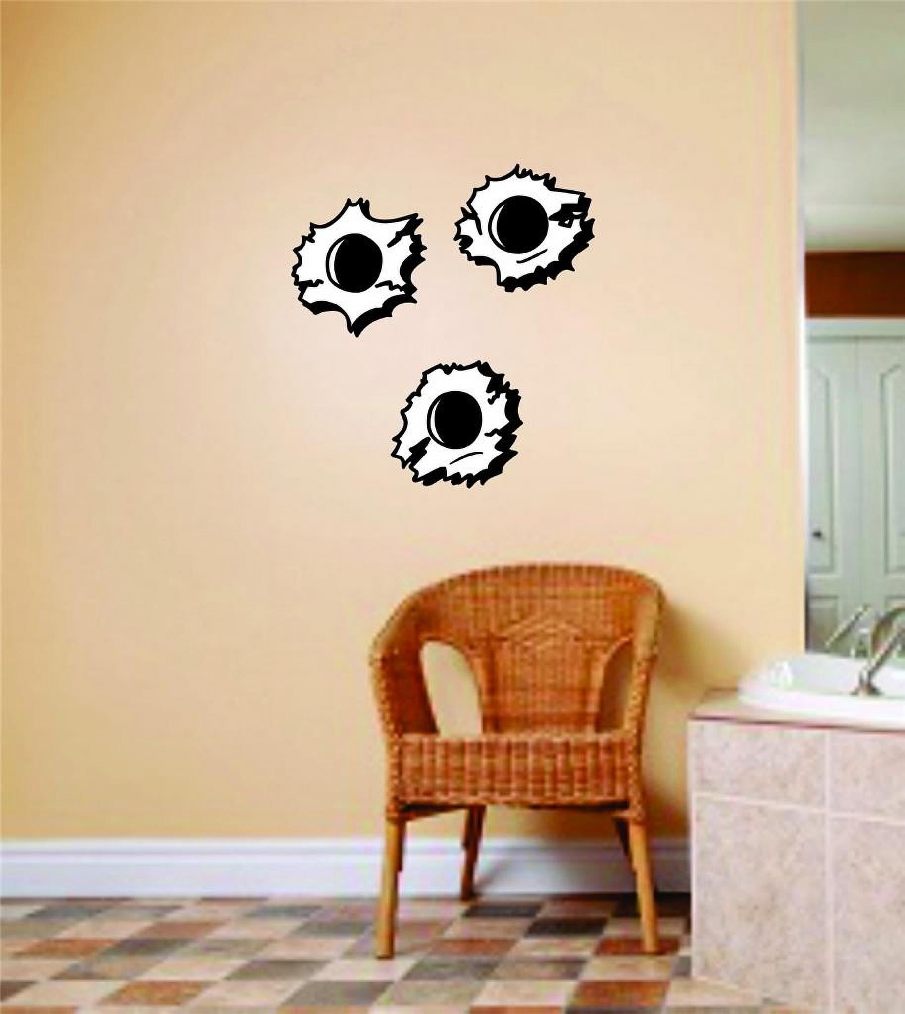 Bullet Hole Picture Art Dorm Room Shooting & Hunting Sports Mens Vinyl ...