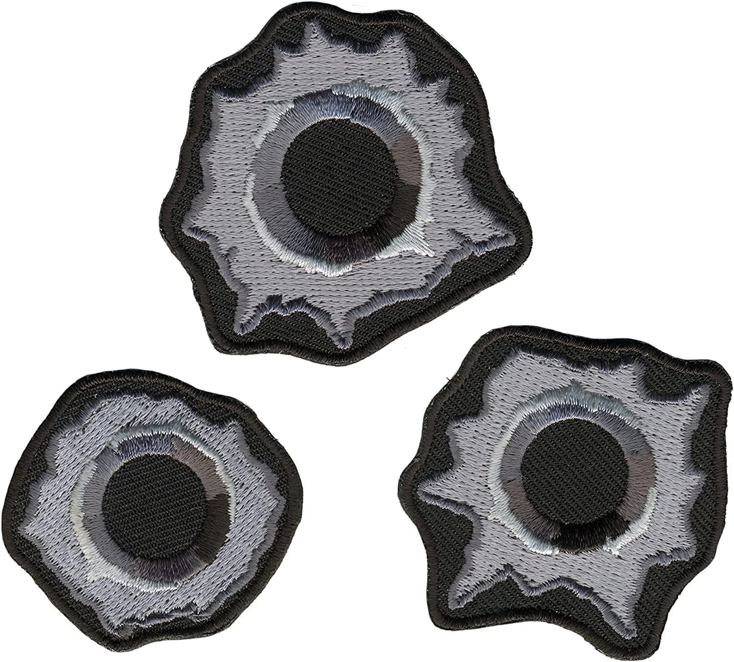 Famous Patches 3 Pack Bullet Holes Patches, 2"x2" -Embroidered Iron-on ...