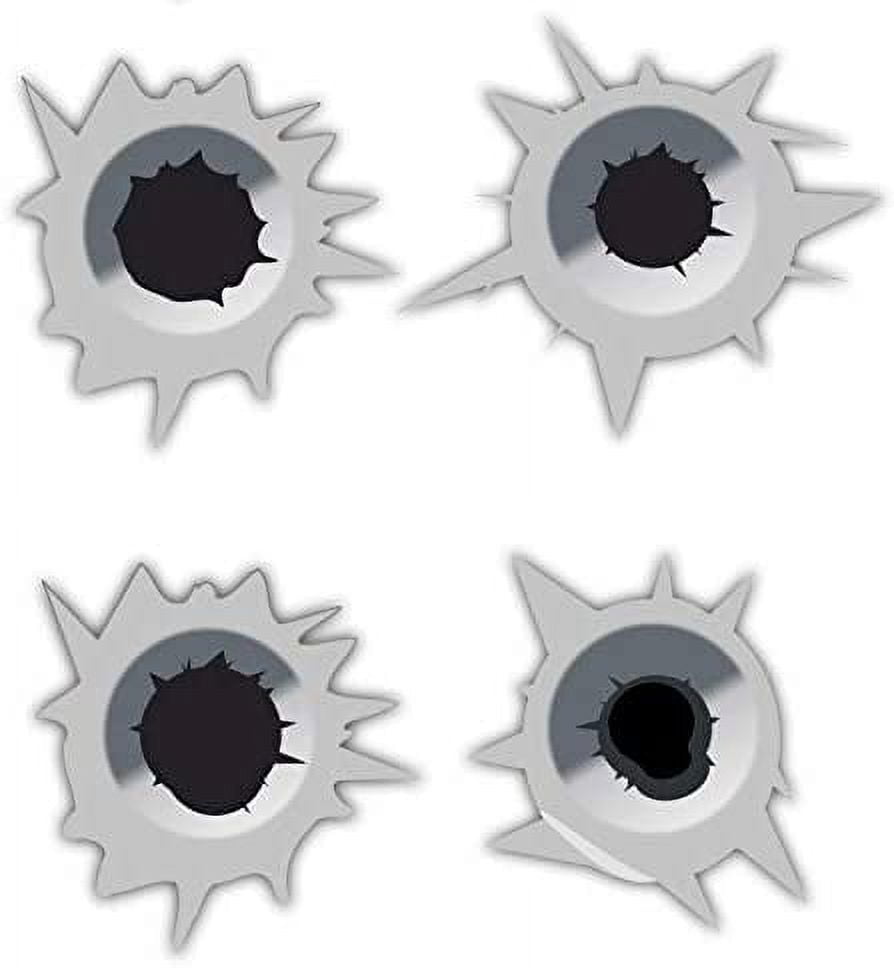 Bullet Holes Stickers Decal Funny Lifelike Automotive Tattoo Hood Front ...