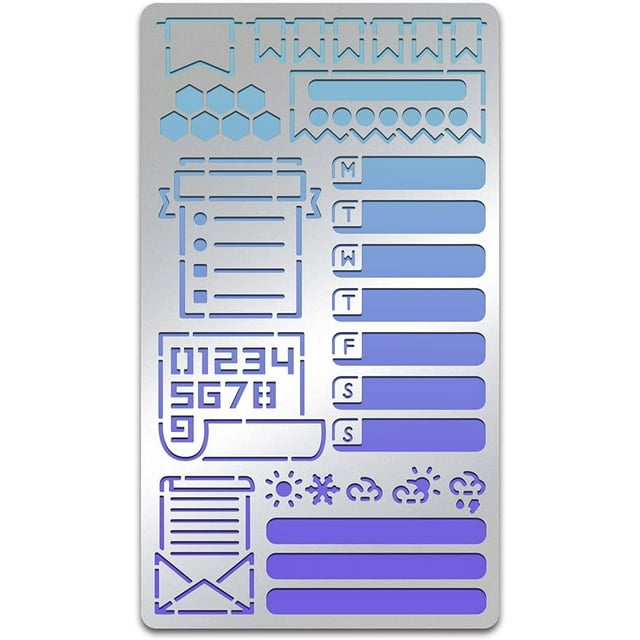 Bullet Journal Stencil Journal Planner Stainless Steel Stencil Template ...