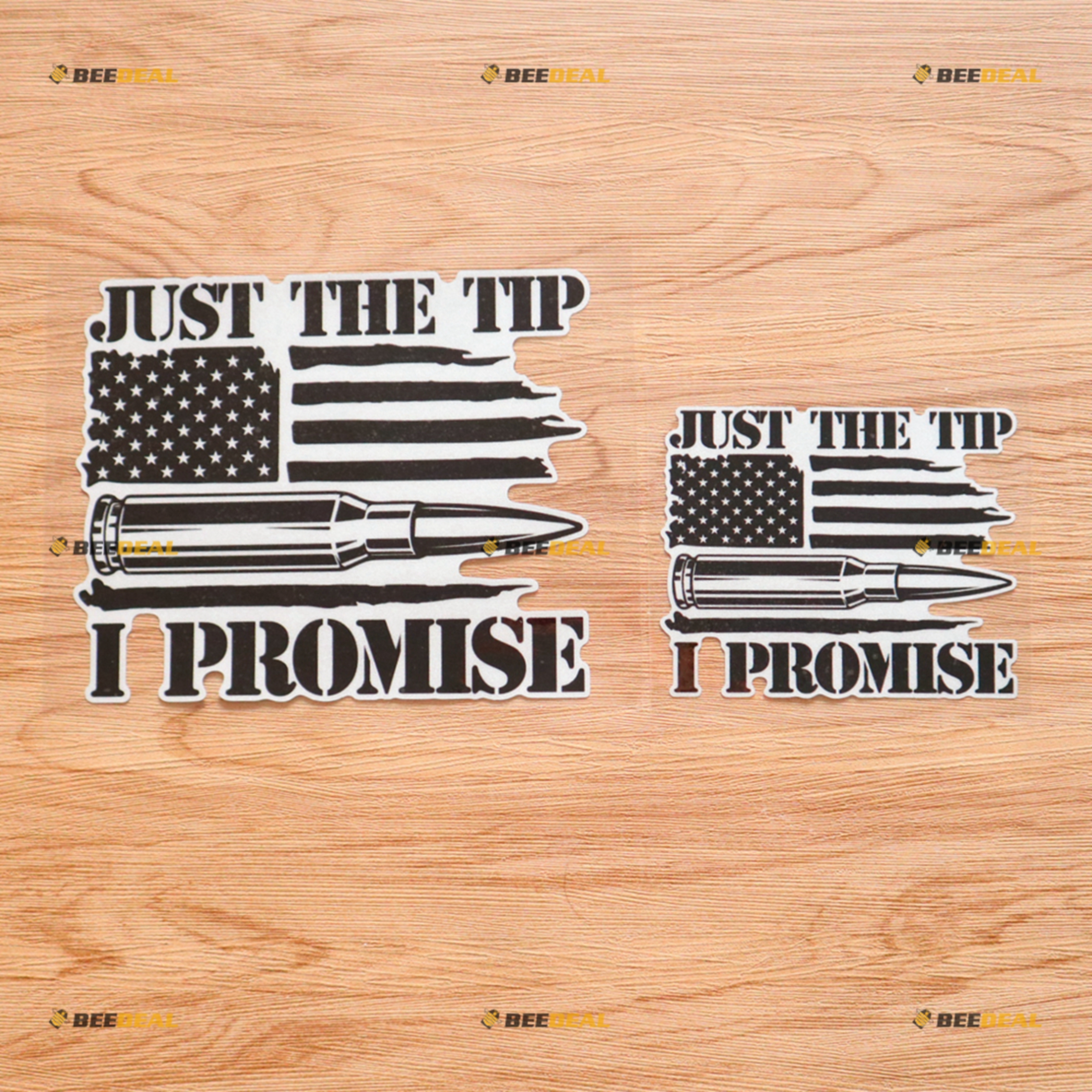 Bullet Just The Tip I Promise Gun Rifle Warning American Flag ...